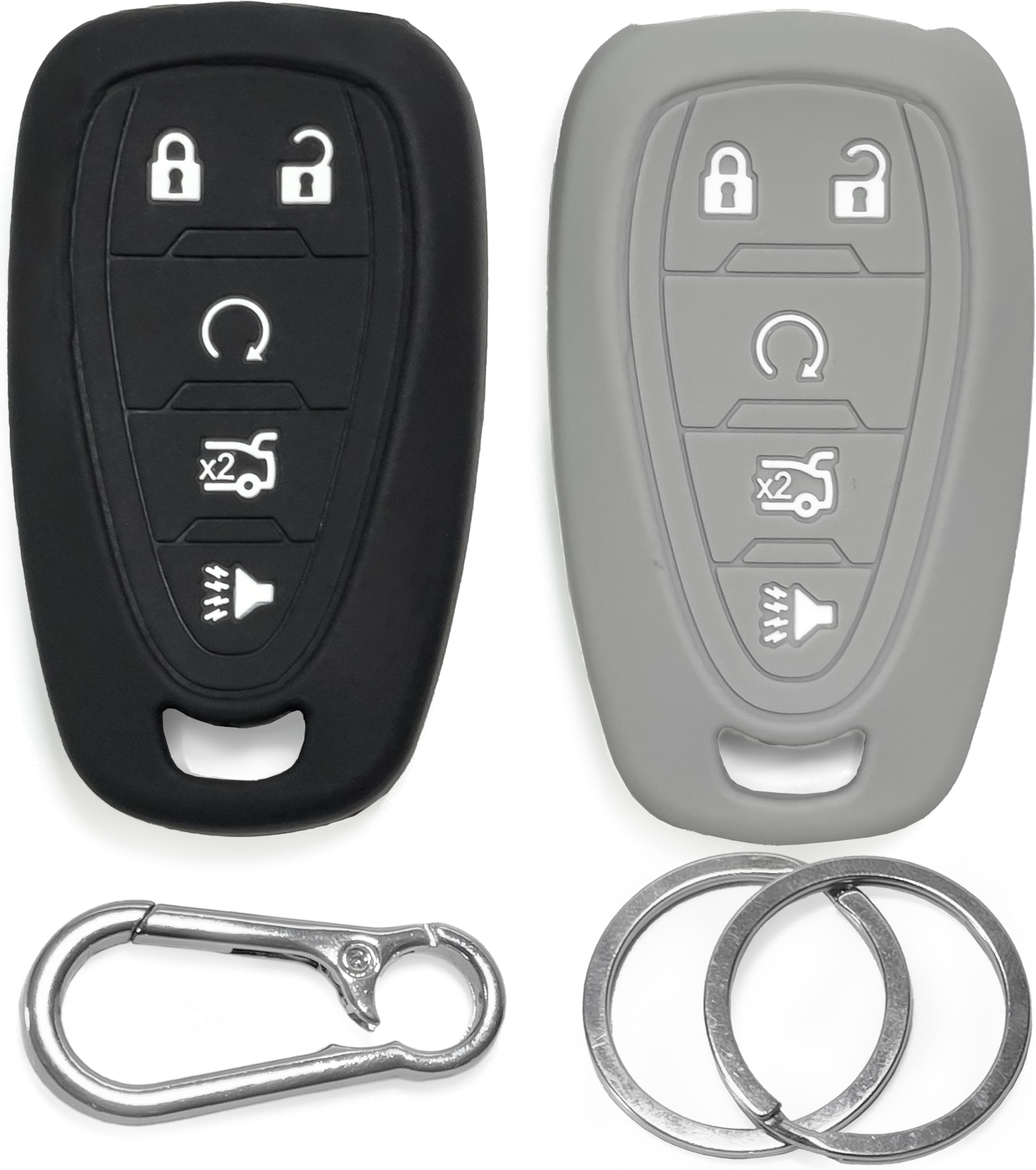 Amazon.com: Click&Fit Silicone Key Fob Covers Compatible with Chevy 2017-2021 Equinox Traverse ...