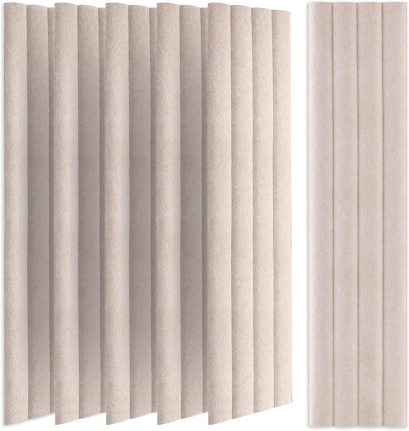 Amazon.com: BUBOS 6 Pack Large Acoustic Panels,47.2"x11"3D Wave Pattern ...