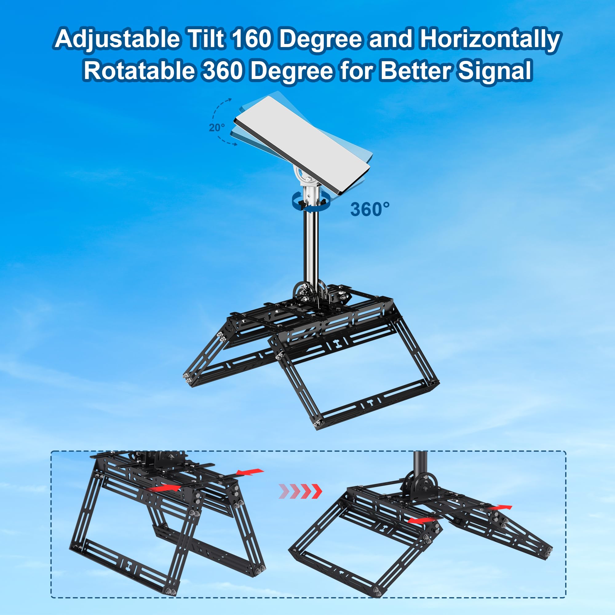 Snapklik.com : Starlink Mini Roof Ridge Mount, 8 Piece Bricks Starlink ...