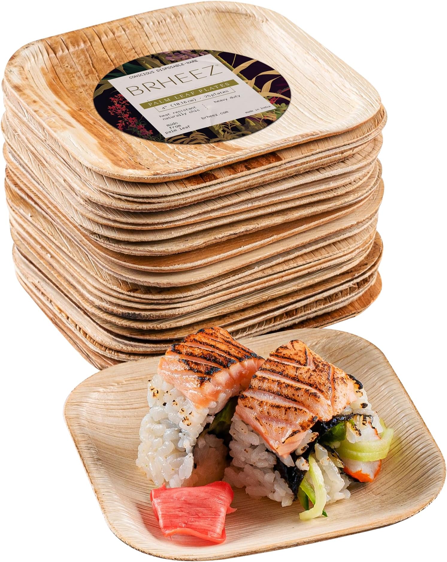 Amazon.com: Snowkingdom 100 Pack 5" Disposable Wood Boat Plates Dishes ...