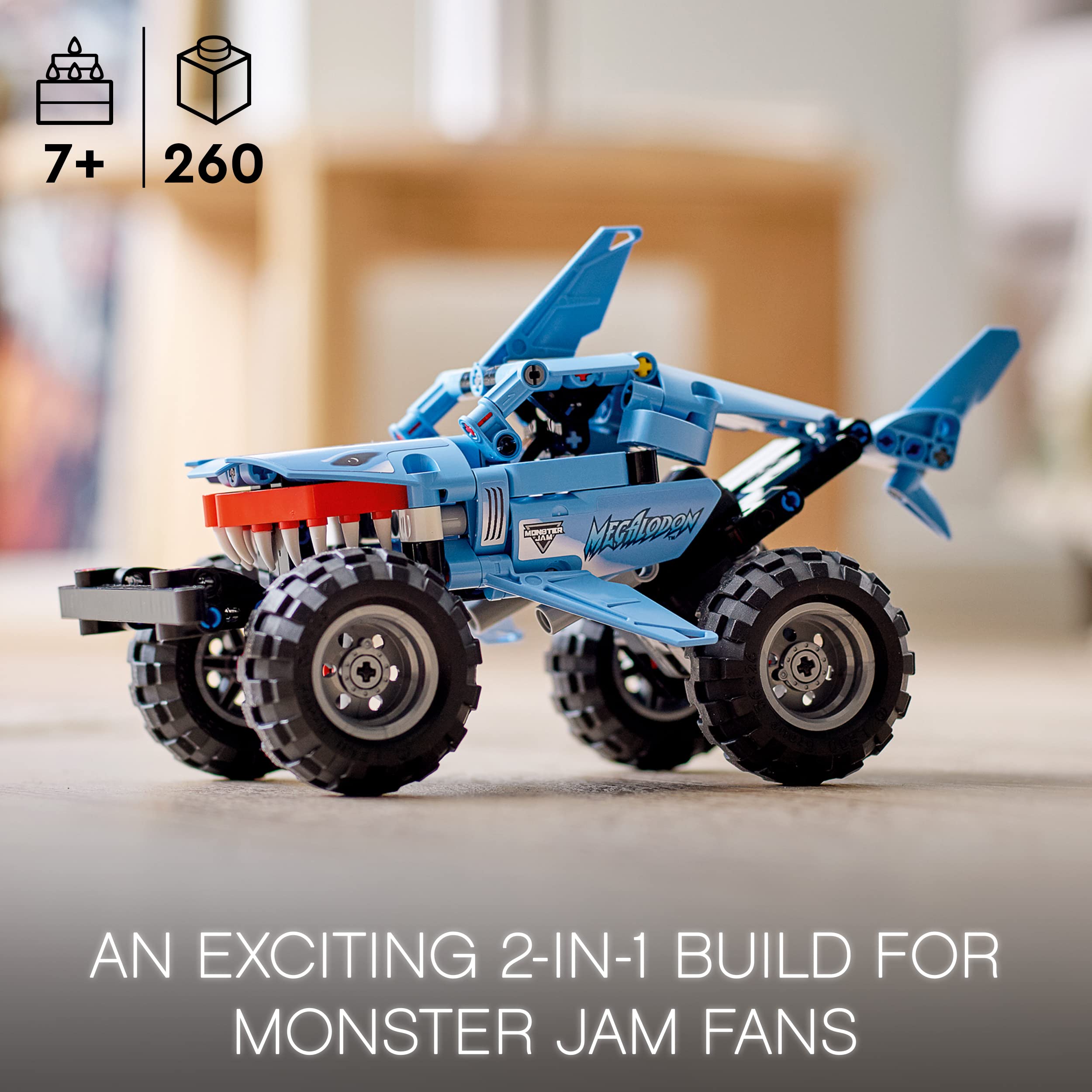 LEGO 42134 Technic Monster Jam Megalodon 2 in 1 Pull Back Shark Truck ...