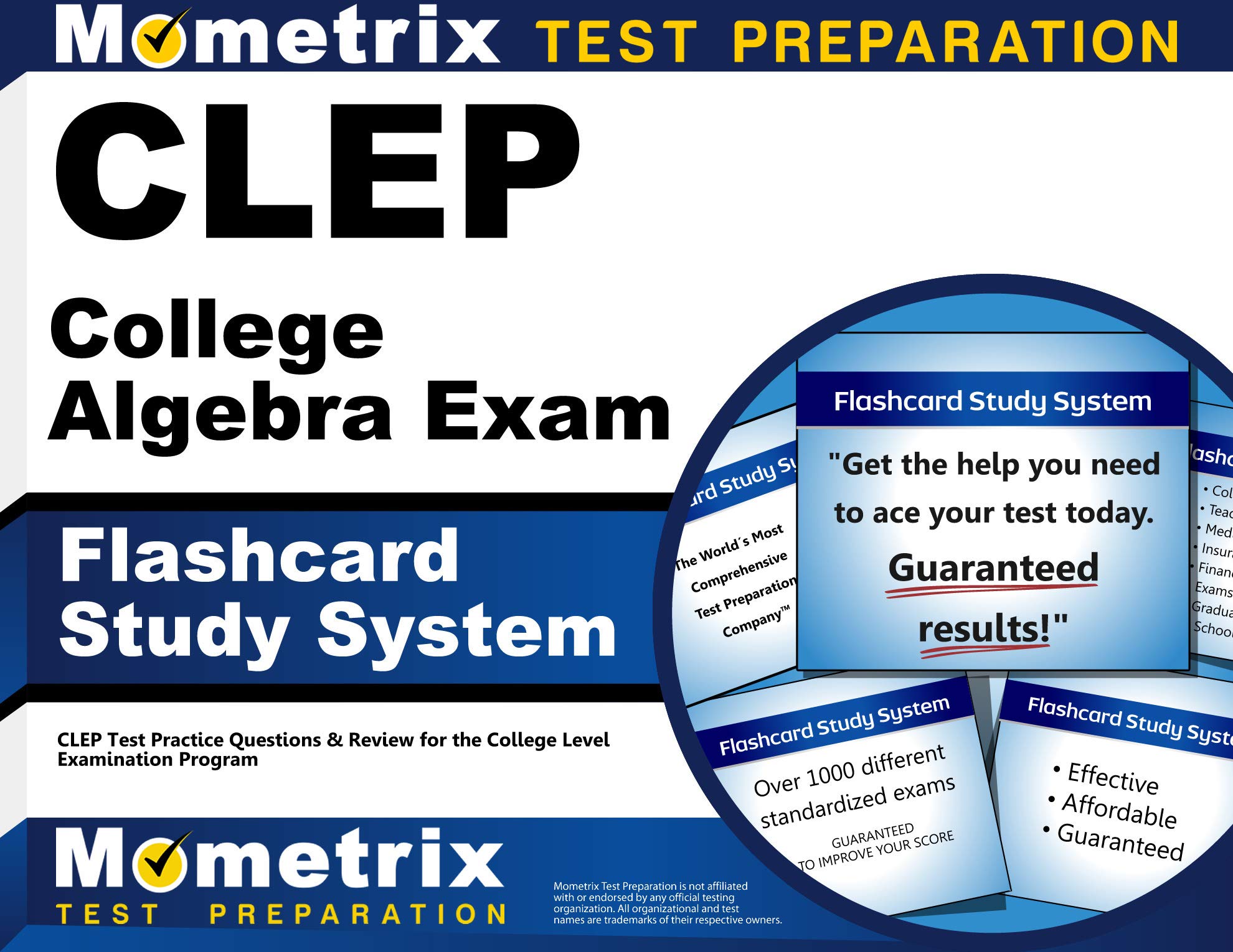 CLEP College Algebra Exam Flashcard Study System: CLEP Test Practice ...