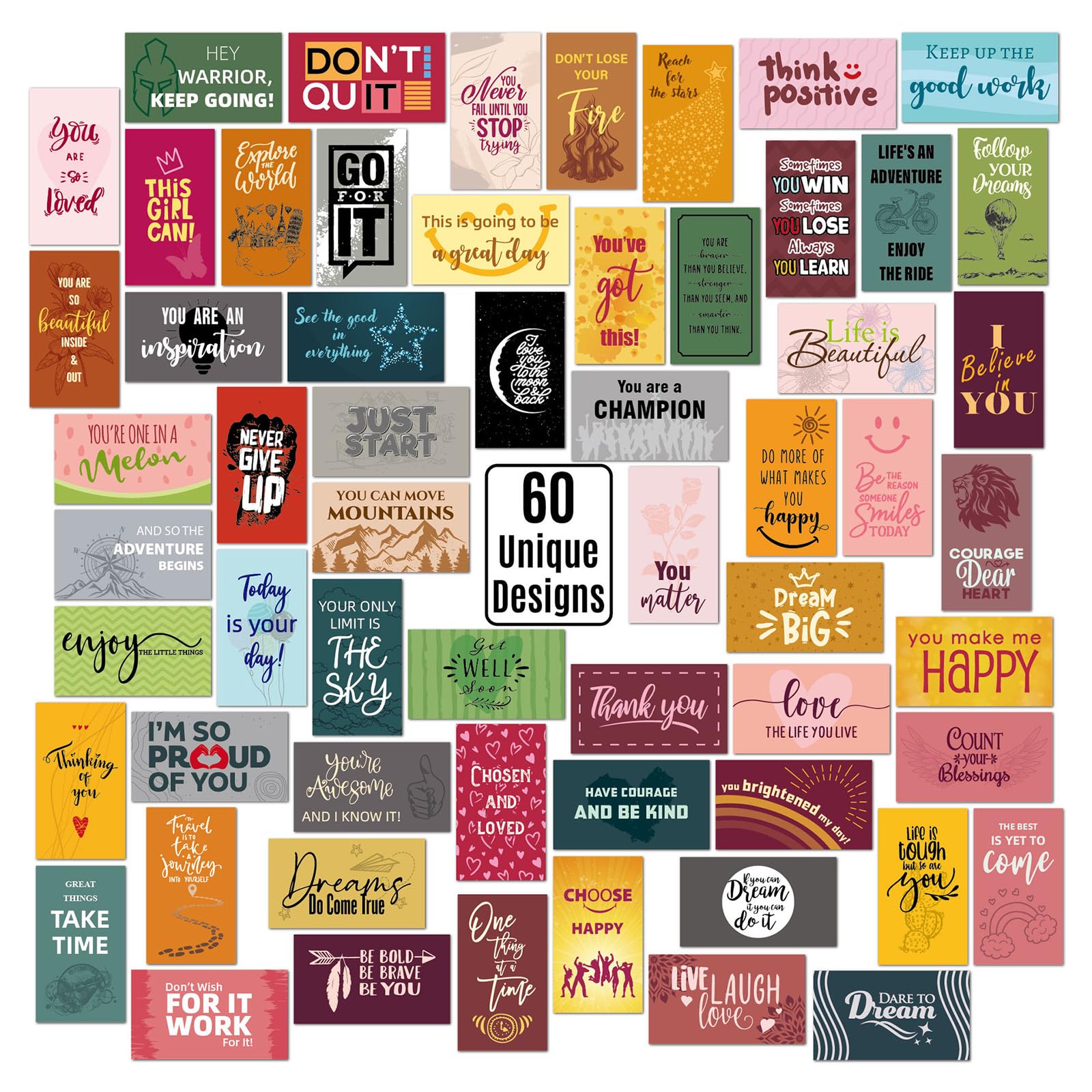 Colaren Positive Affirmation Cards for Women Kids, Employees ...