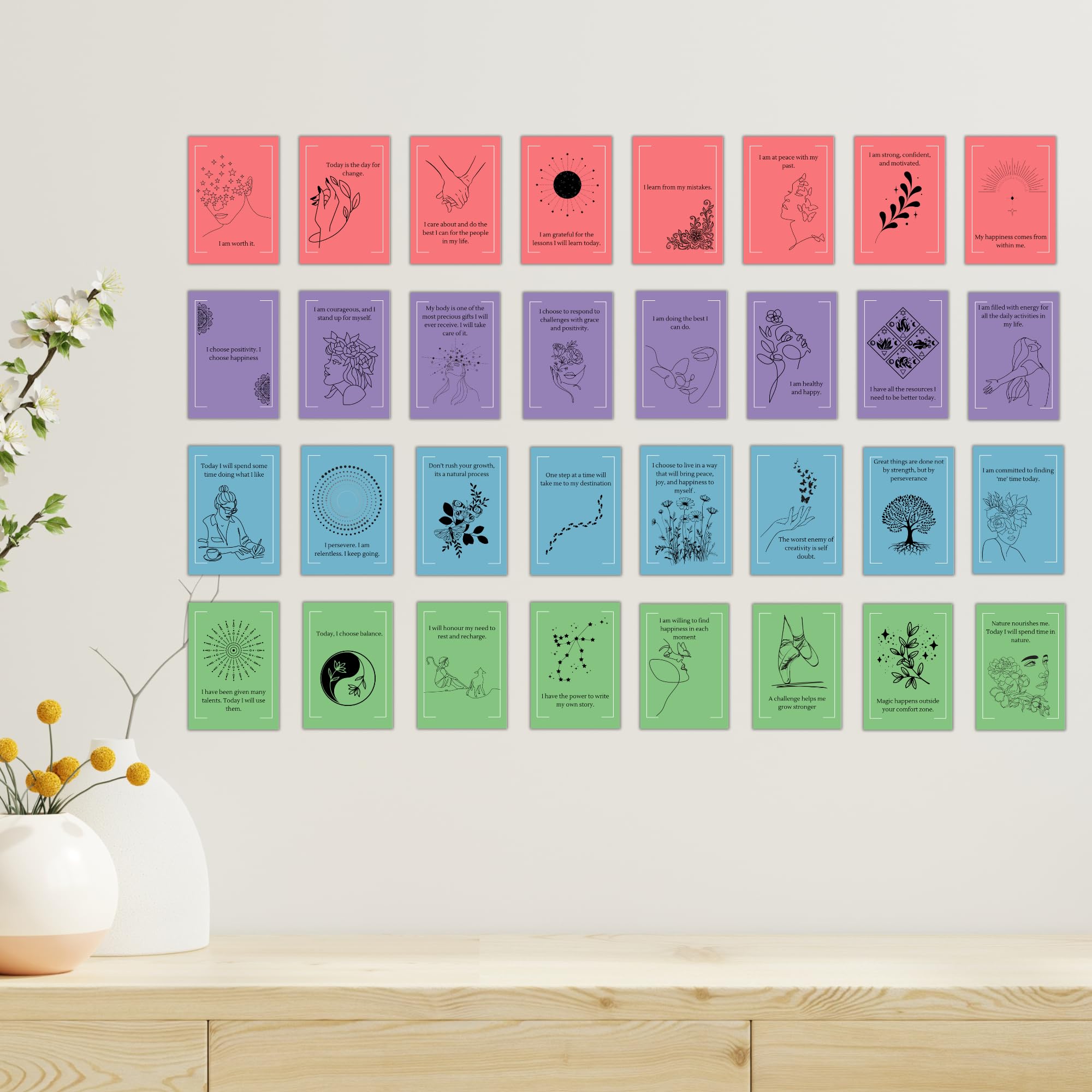 EKDALI Celebrating Self Posters for Women Empowerment with Affirmations ...