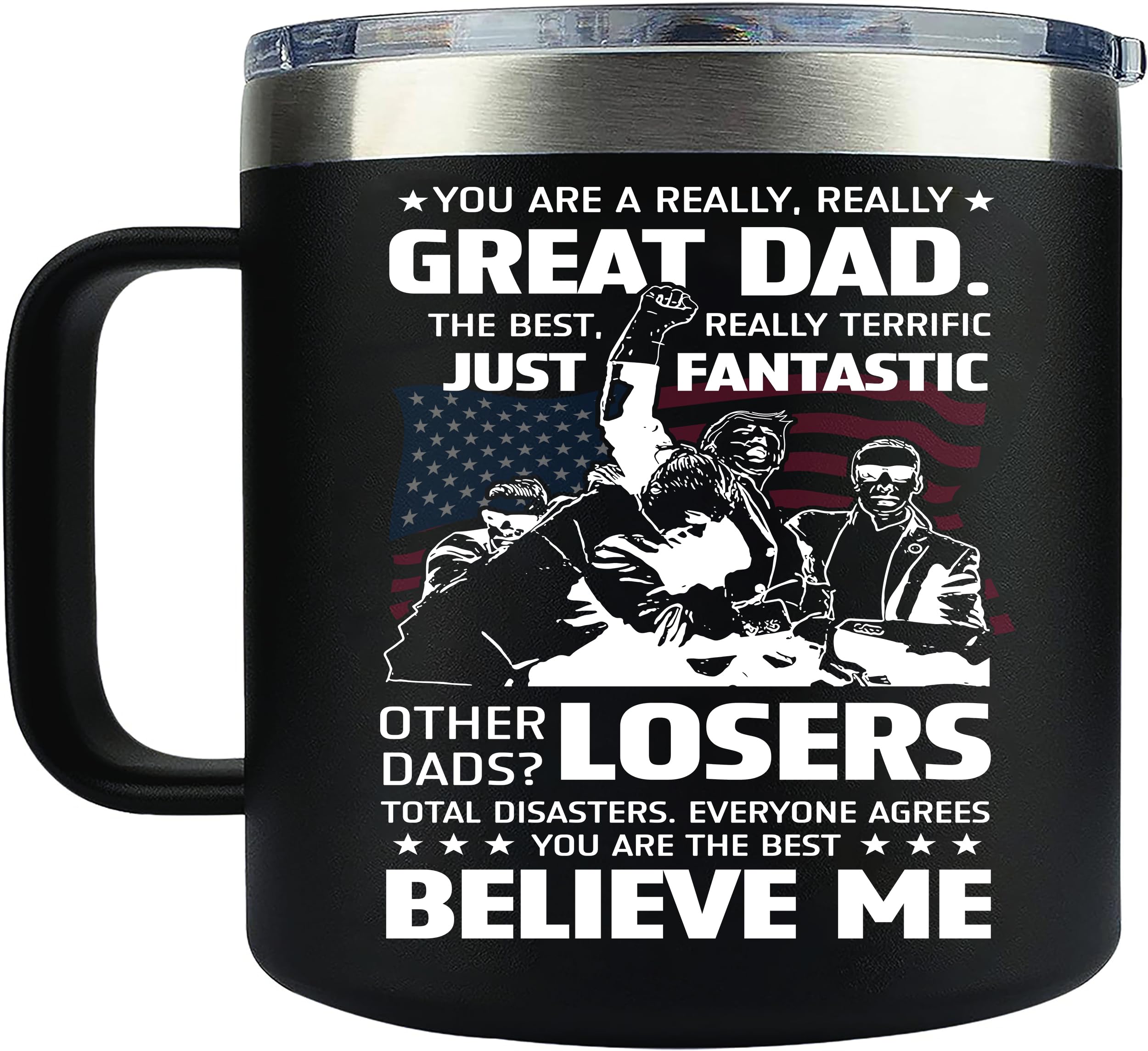 Amazon.com: PixelPrint Trump Great Dad Mug, Trump Best Dad Gifts from ...