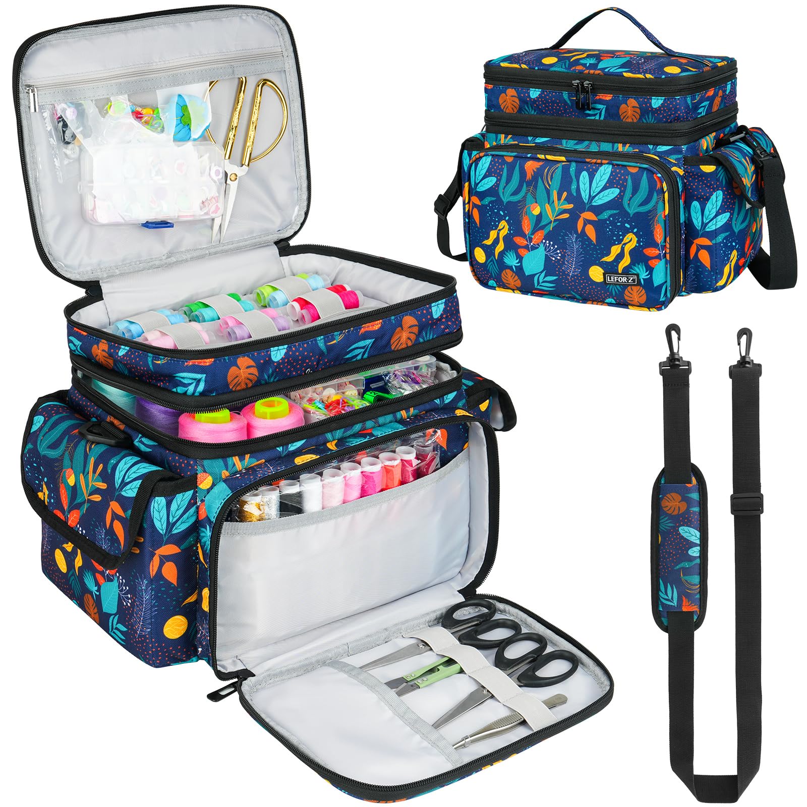 Amazon.com: Sewing Supplies Organizer,Double-Layer Sewing Accessories ...