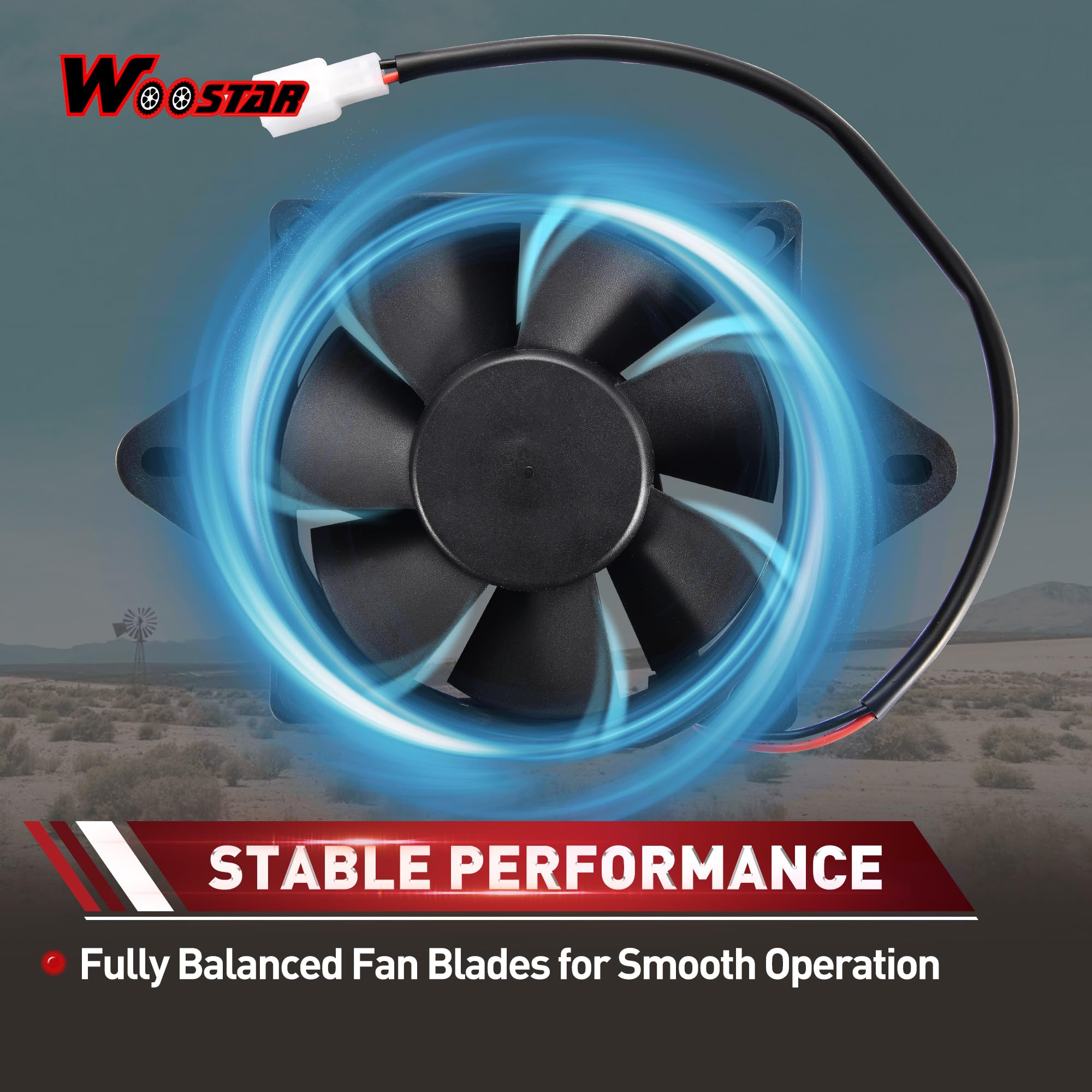 Snapklik.com : 12V DC Radiator Square Cooling Fan Replacement For 4 ...