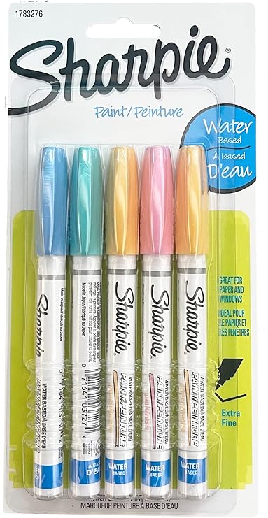 Amazon.com : Sharpie Extra Fine Pastel Paint Pens 5/Pkg-Pink, Blue ...