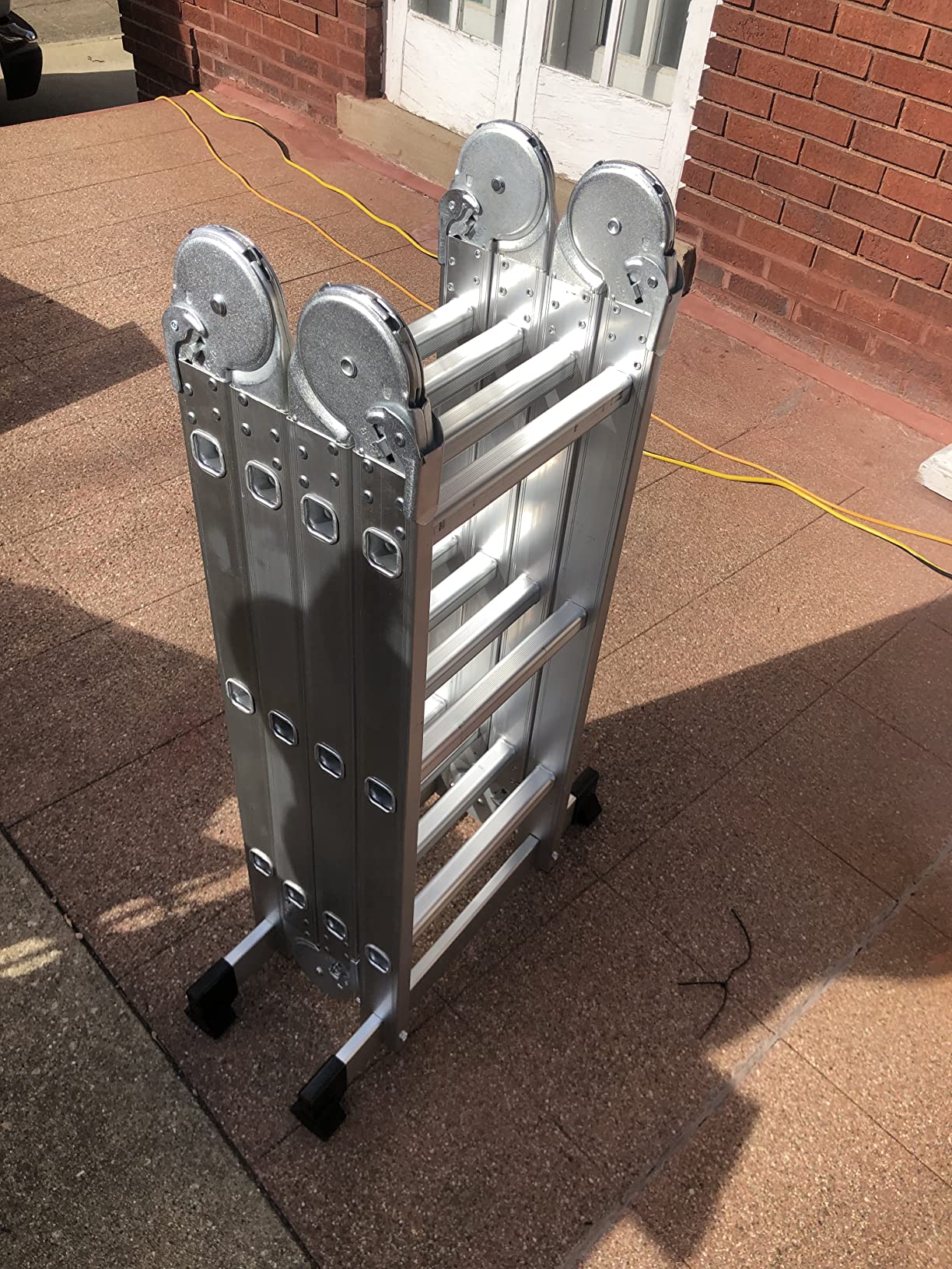 $22/mo - Finance HBTower Folding Ladder, 12 FT Aluminum Extension ...