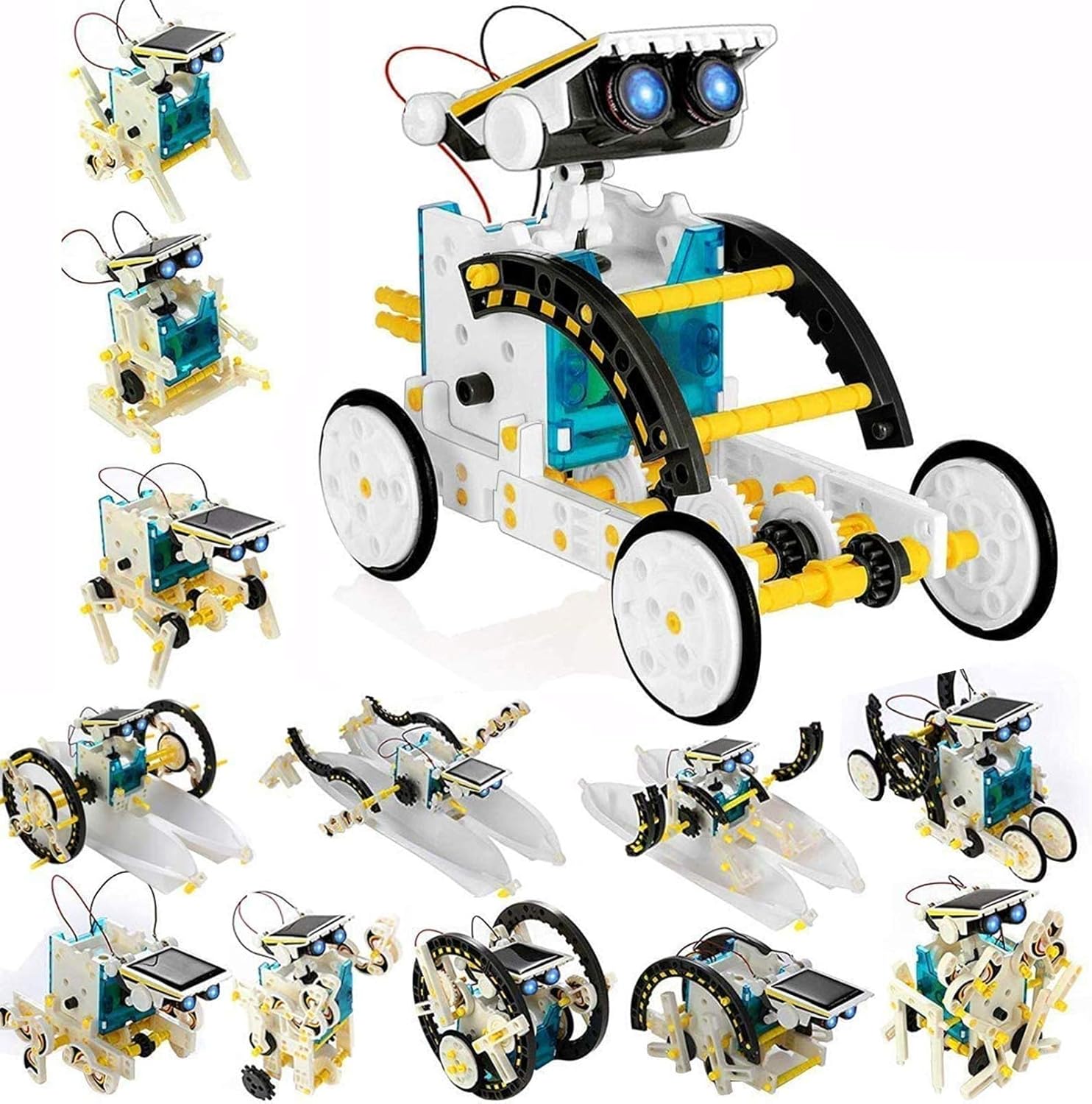 Amazon.com: POKONBOY 13-in-1 Solar Robot Creation Kit, STEM Robot Kit ...