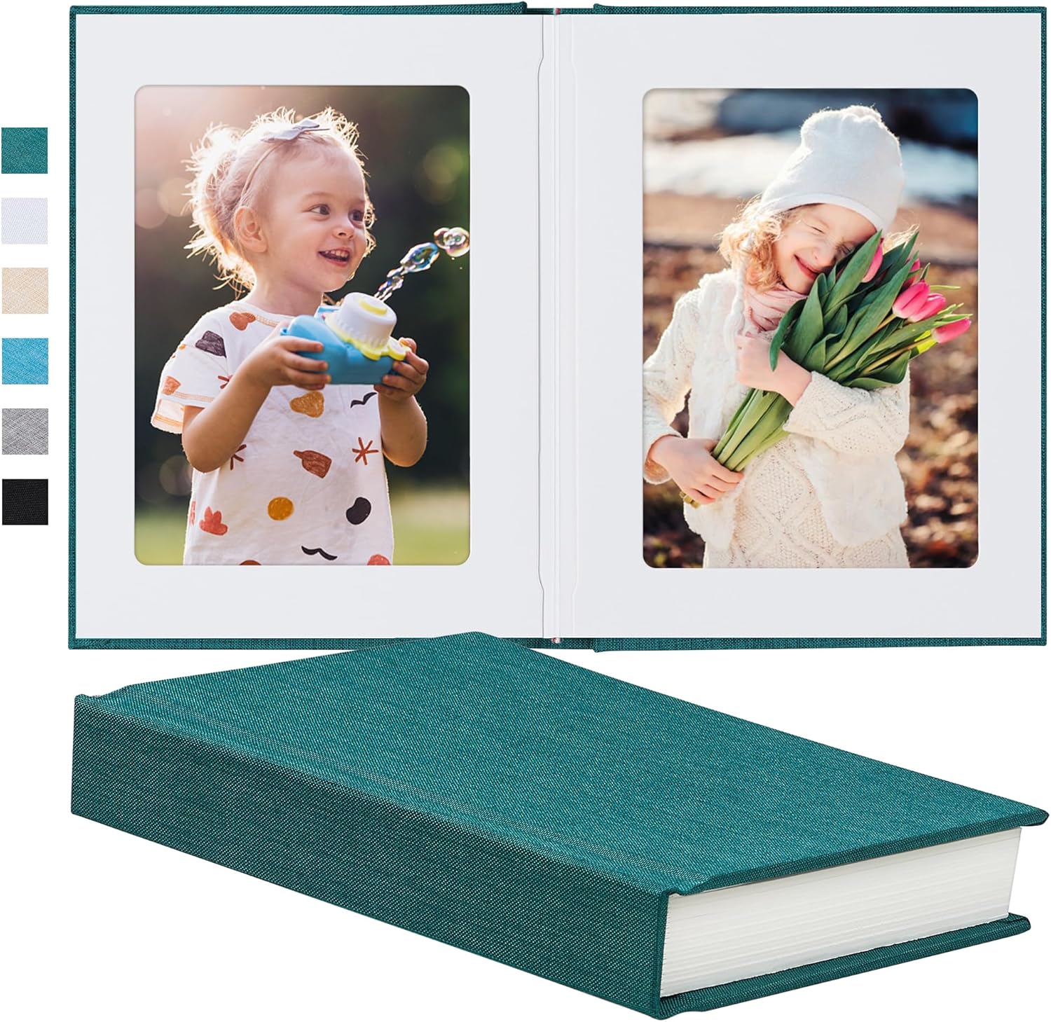 Amazon.com: Pssoss Photo Album 5x7 with Writing Space Linen Cover 5x7 ...