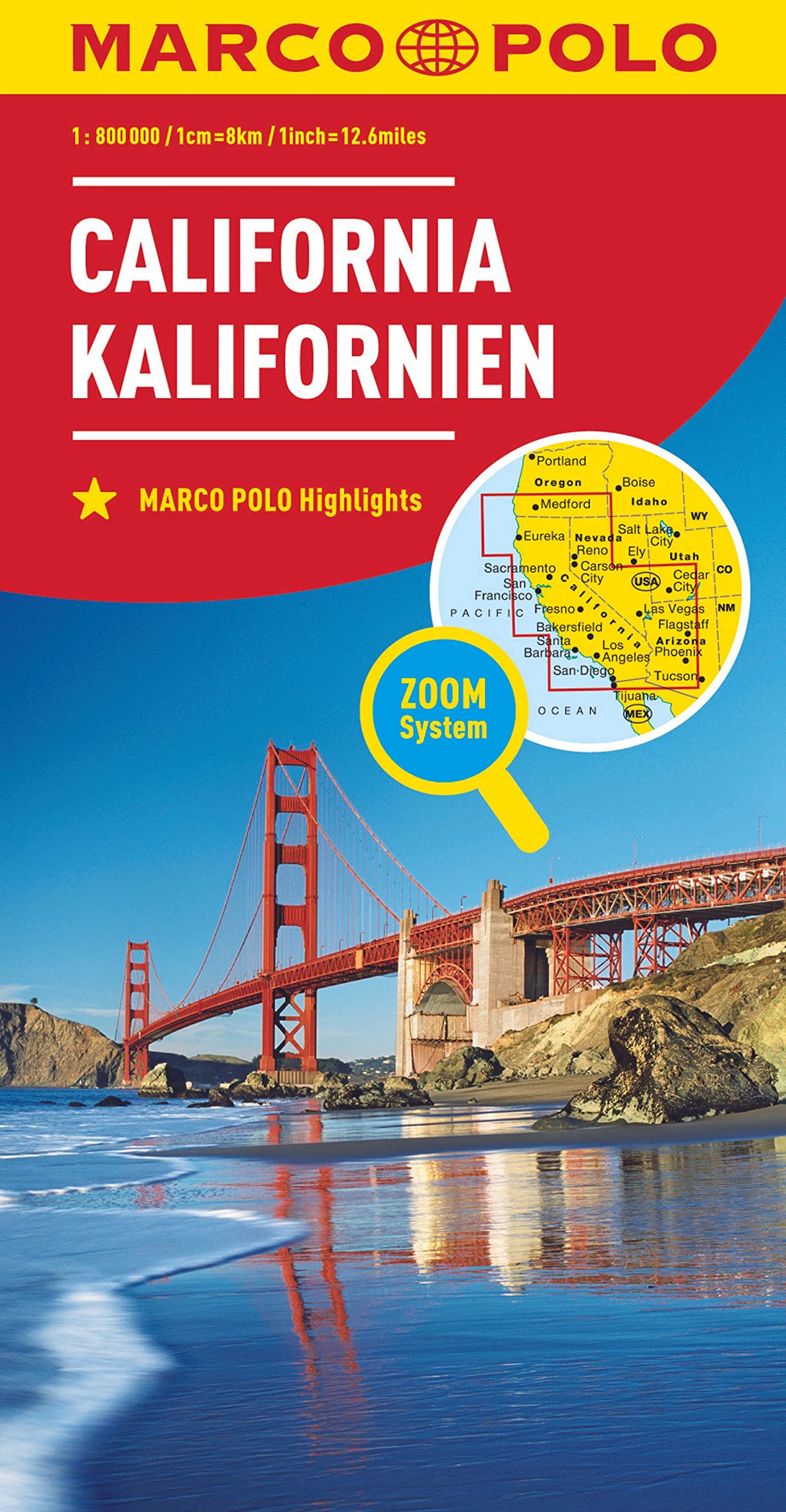 California Marco Polo Map: Wegenkaart 1:800 000: Wegenkaart Schaal 1 : ...