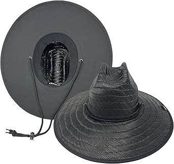 Bosky Hat Co Blackout Straw Lifeguard Hat Tan at Amazon Women’s ...