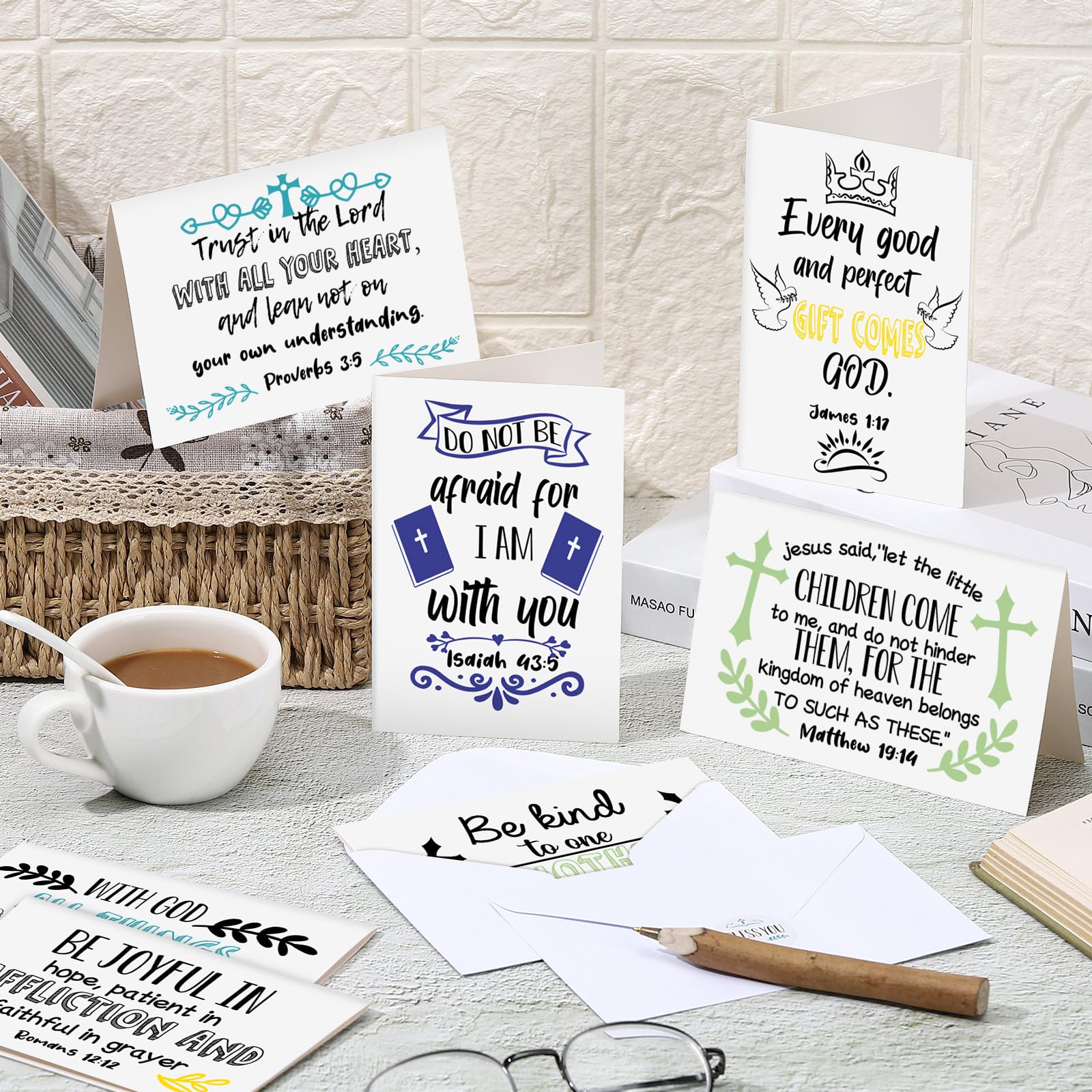Snapklik.com : Sayglossy 120 Set Inspirational Christian Greeting Cards ...