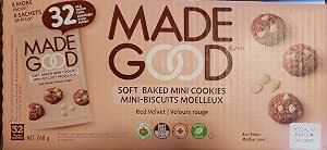 Made Good, Soft Baked Mini Cookies, Red Velvet, 32x 24g : Amazon.ca ...
