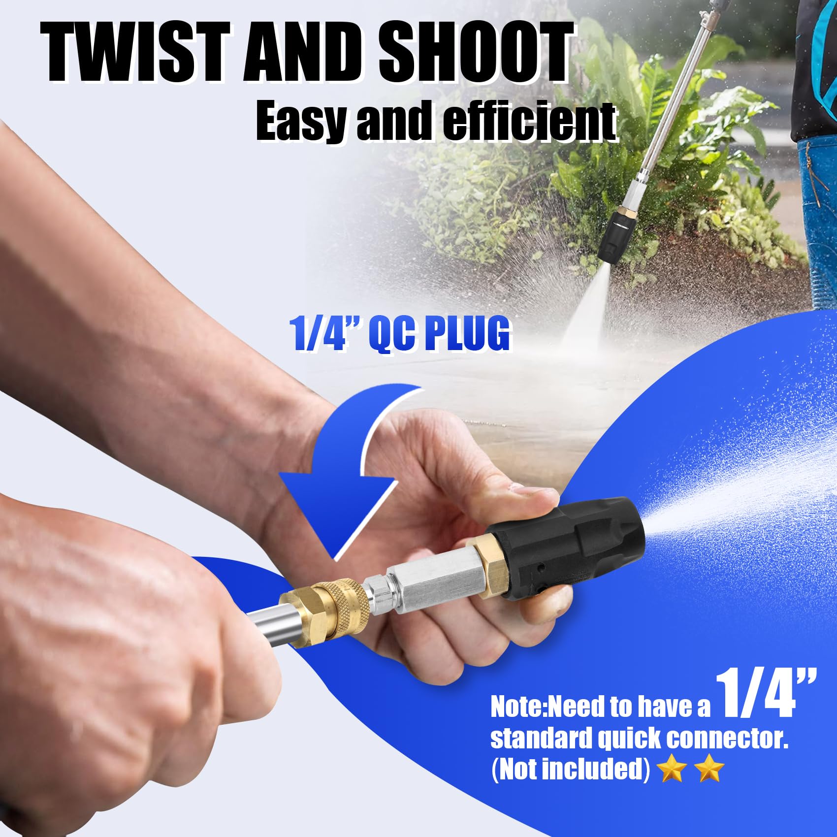 Snapklik.com : Adjustable Downstream Soft Wash Nozzle 3-7 GPM- Secure ...