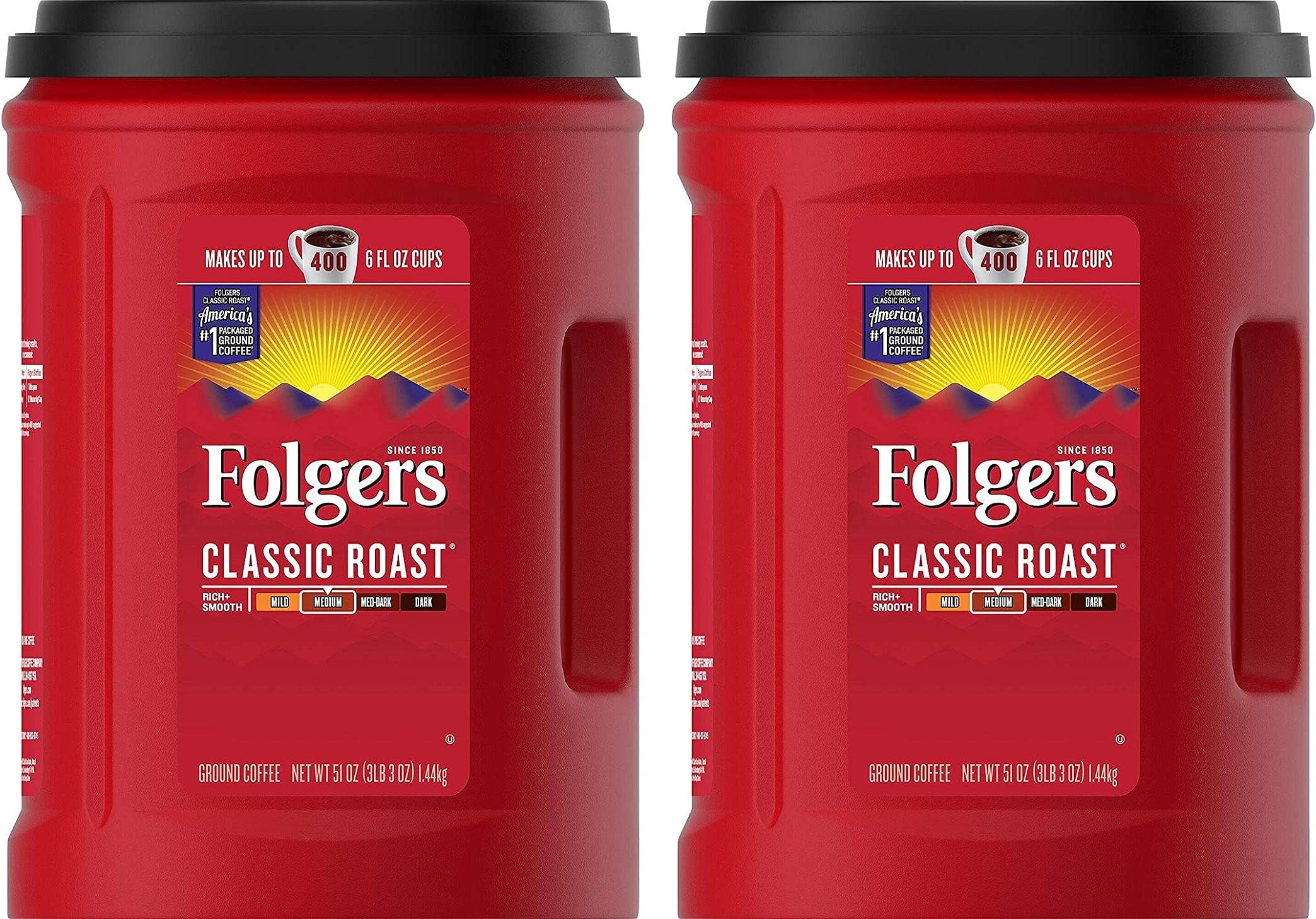 Amazon.com : Folger Classic Roast Ground Coffee (43.5 oz.) - 1 Pack ...
