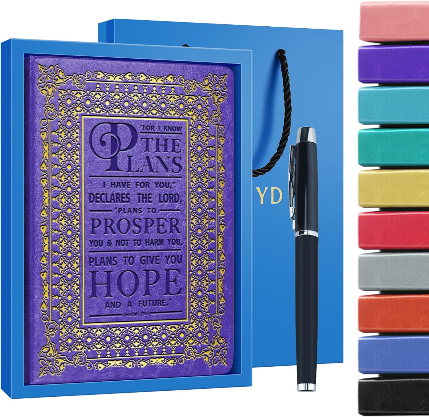Amazon.com : Purple A5 Christian Gifts Lined Leather Journal Notebook ...
