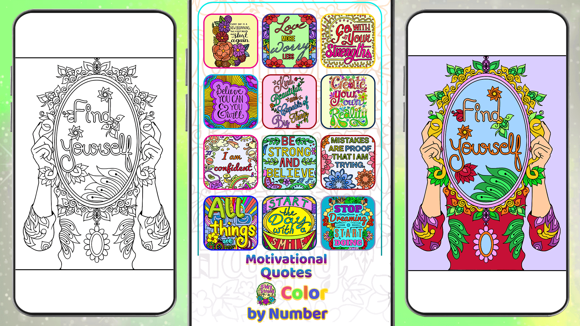 Motivational Quotes Coloring Book - Color by Number - App on Amazon ...