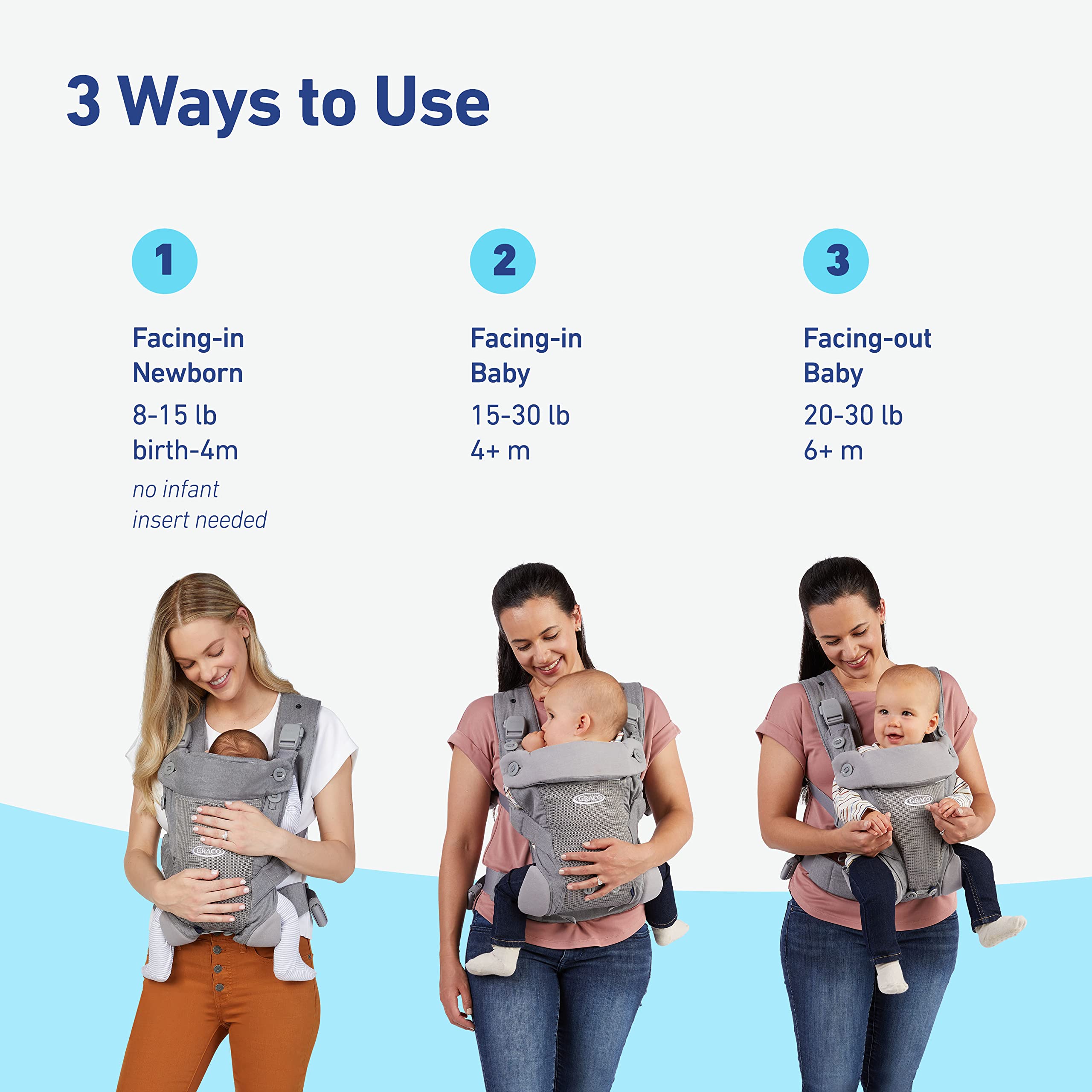 Snapklik.com : Graco Cradle Me Lite 3-in-1 Baby Carrier