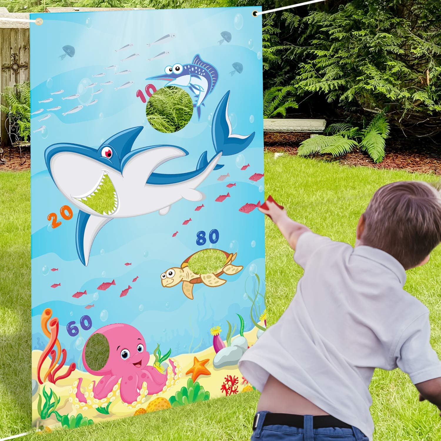 Amazon.com: PAKBOOM Ocean Toss Games Banner Backdrop Indoor or Outdoor ...