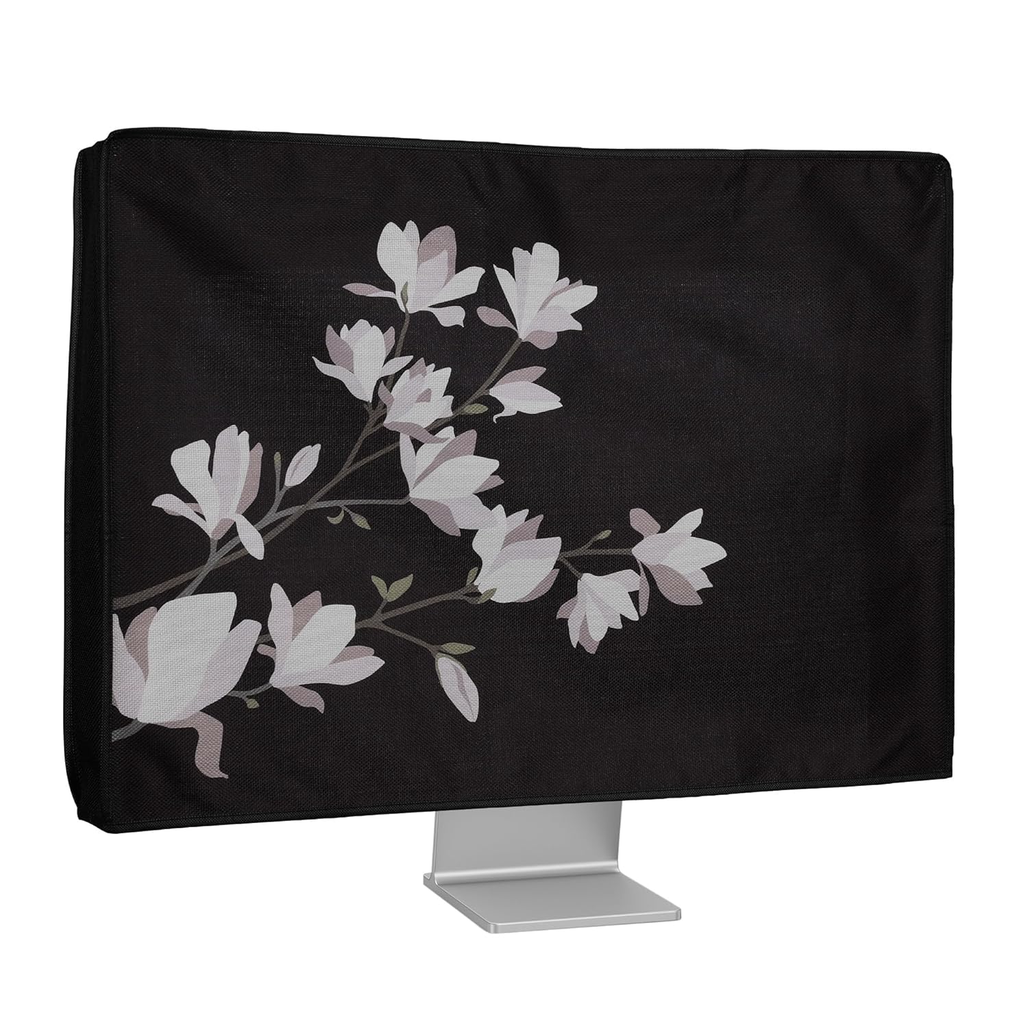 kwmobile Dust Cover for 24-26" monitor - Linen Monitor Protector with ...