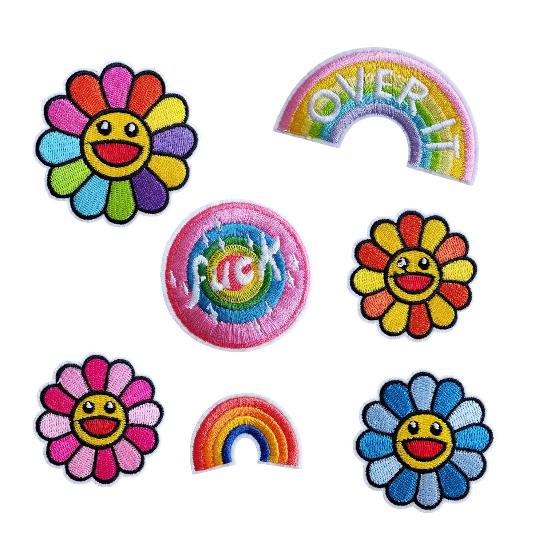 Amazon.com: Embroidered Flower Patch, Bundle 7PCS Colorful Funny Pink ...