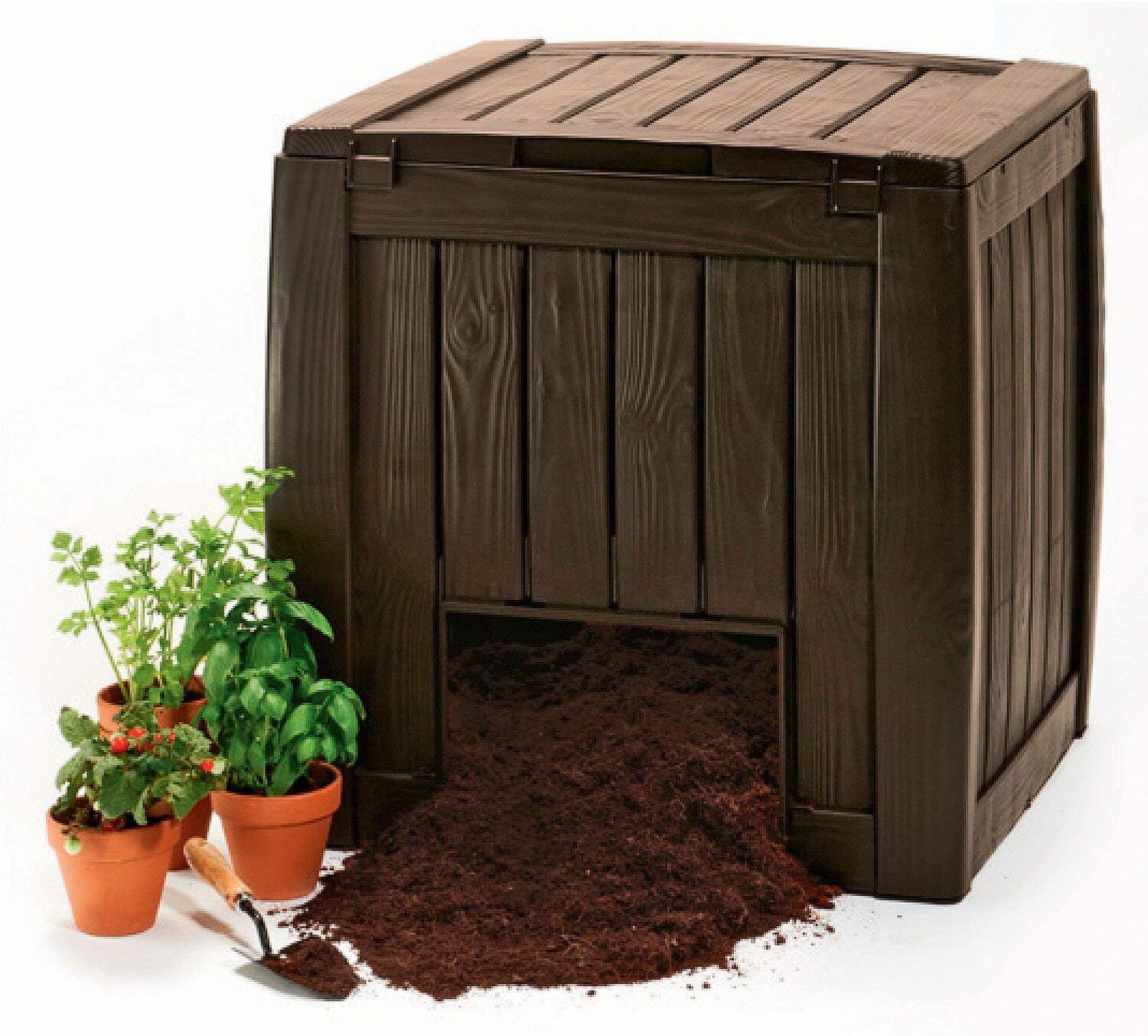 Keter A-1613-1 548584 deco 340 litres composter composteur en bois ...