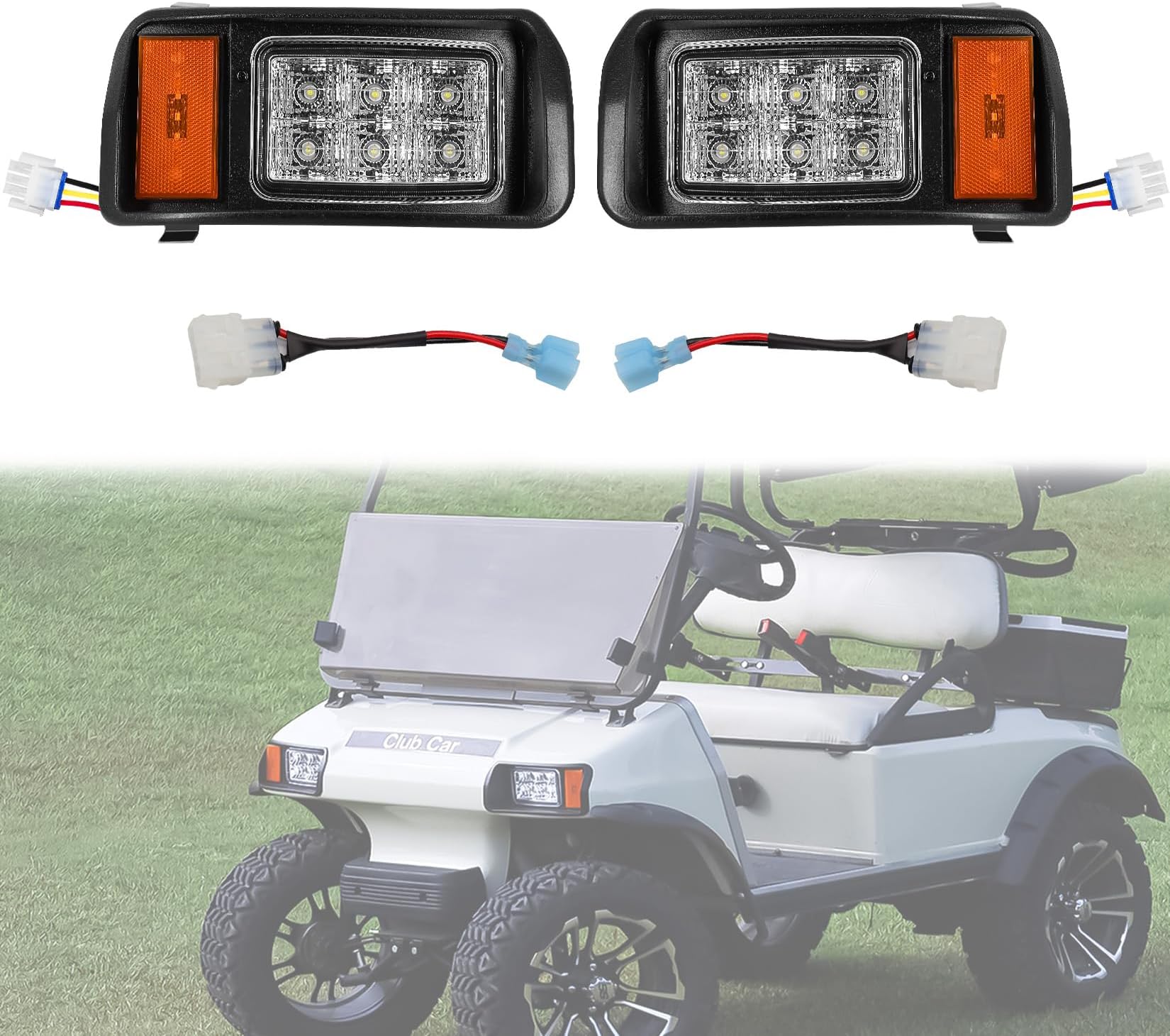 Amazon.com: Blogole LED Headlights for Club Car DS Golf Cart 1993-Up ...