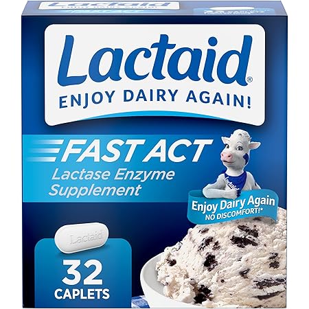 Amazon.com: Lactaid Fast Act Lactose Intolerance Relief Caplets with ...