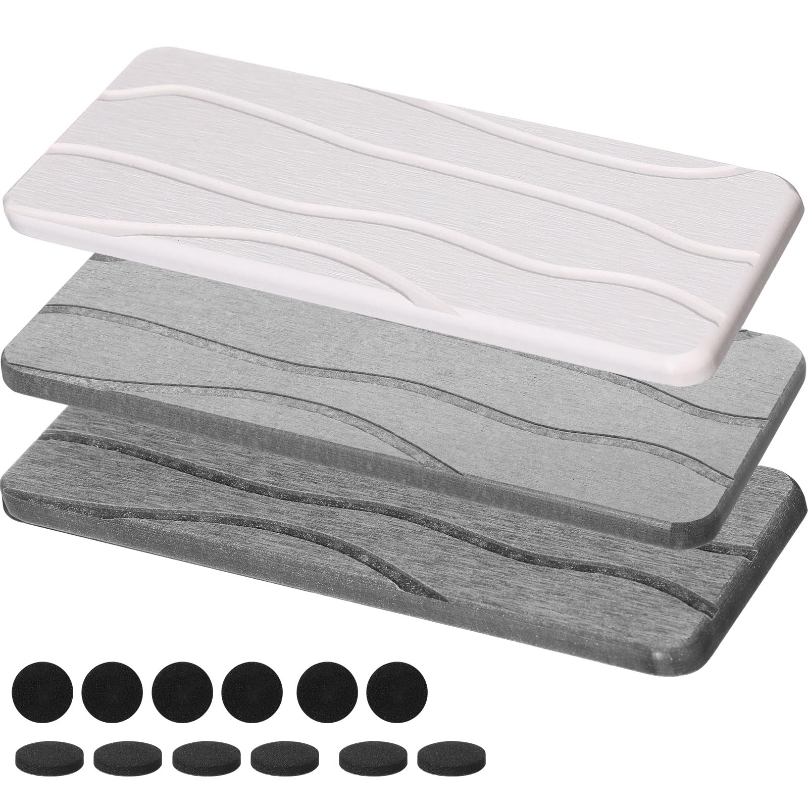 Amazon.com: 3 Pack Water Absorbent Diatomite Coasters Diatomaceous ...