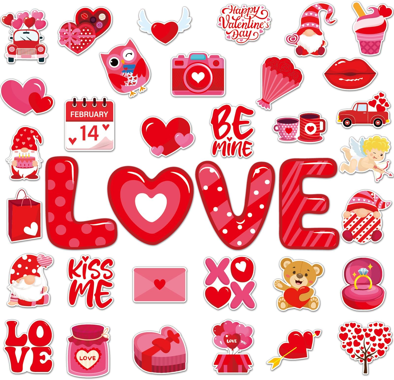 Amazon.com: Love Heart Outline Fridge Magnet Decor - Great for Gifts ...