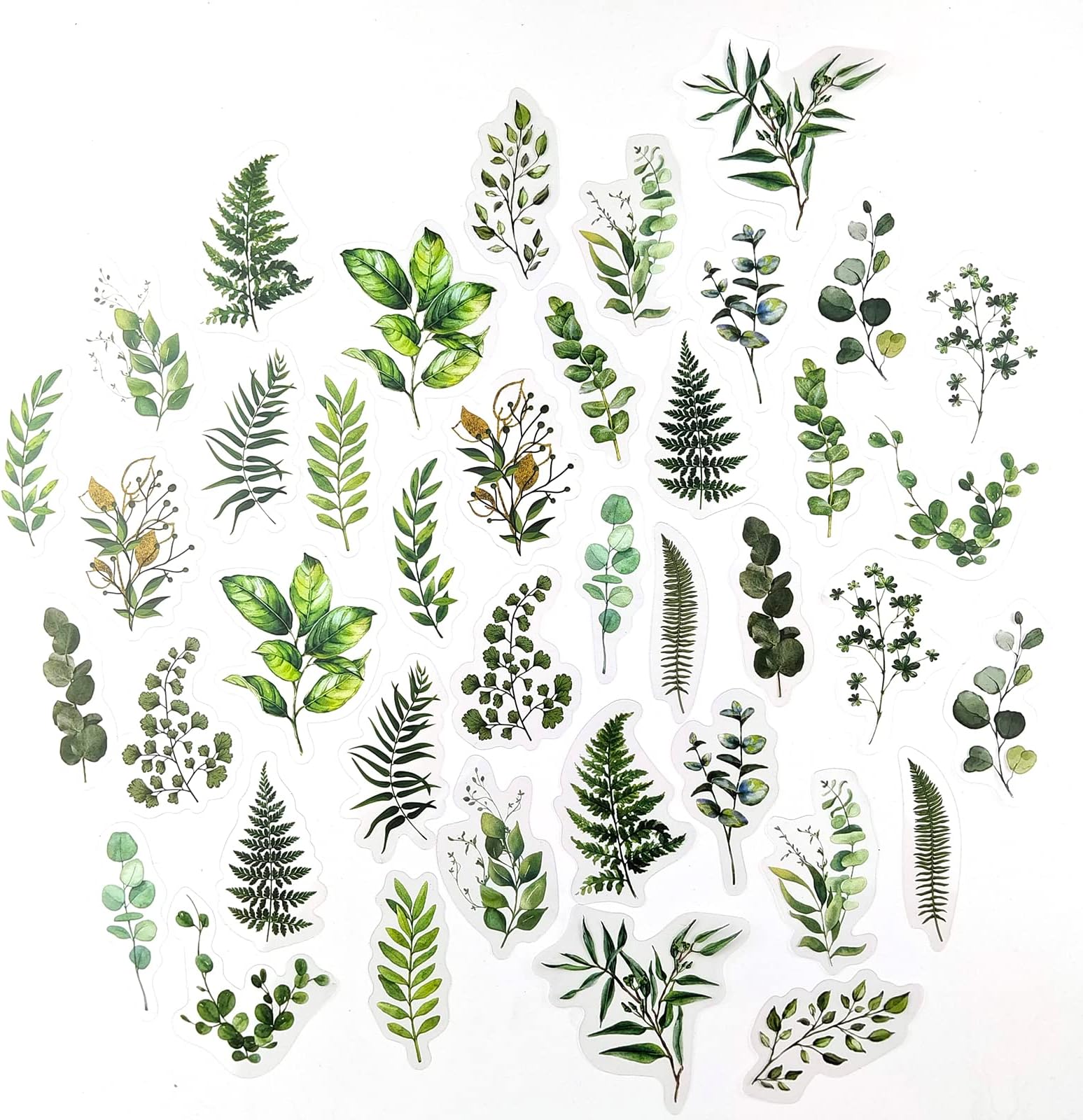 Amazon.com: Esland Greenery Leaves Planner Stickers Adhesive Aesthetic ...