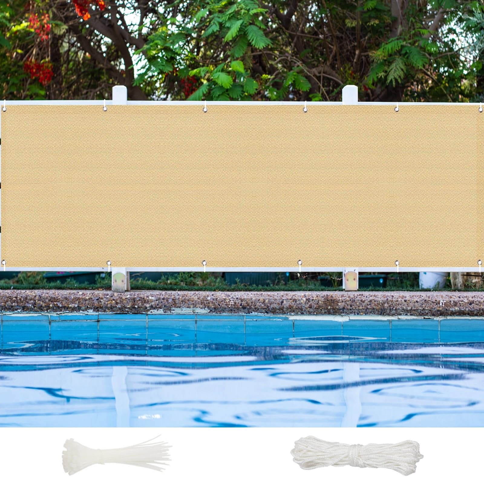 Sun Safety Border Balcony Privacy Screen 100 X 800 Cm Garden Fence