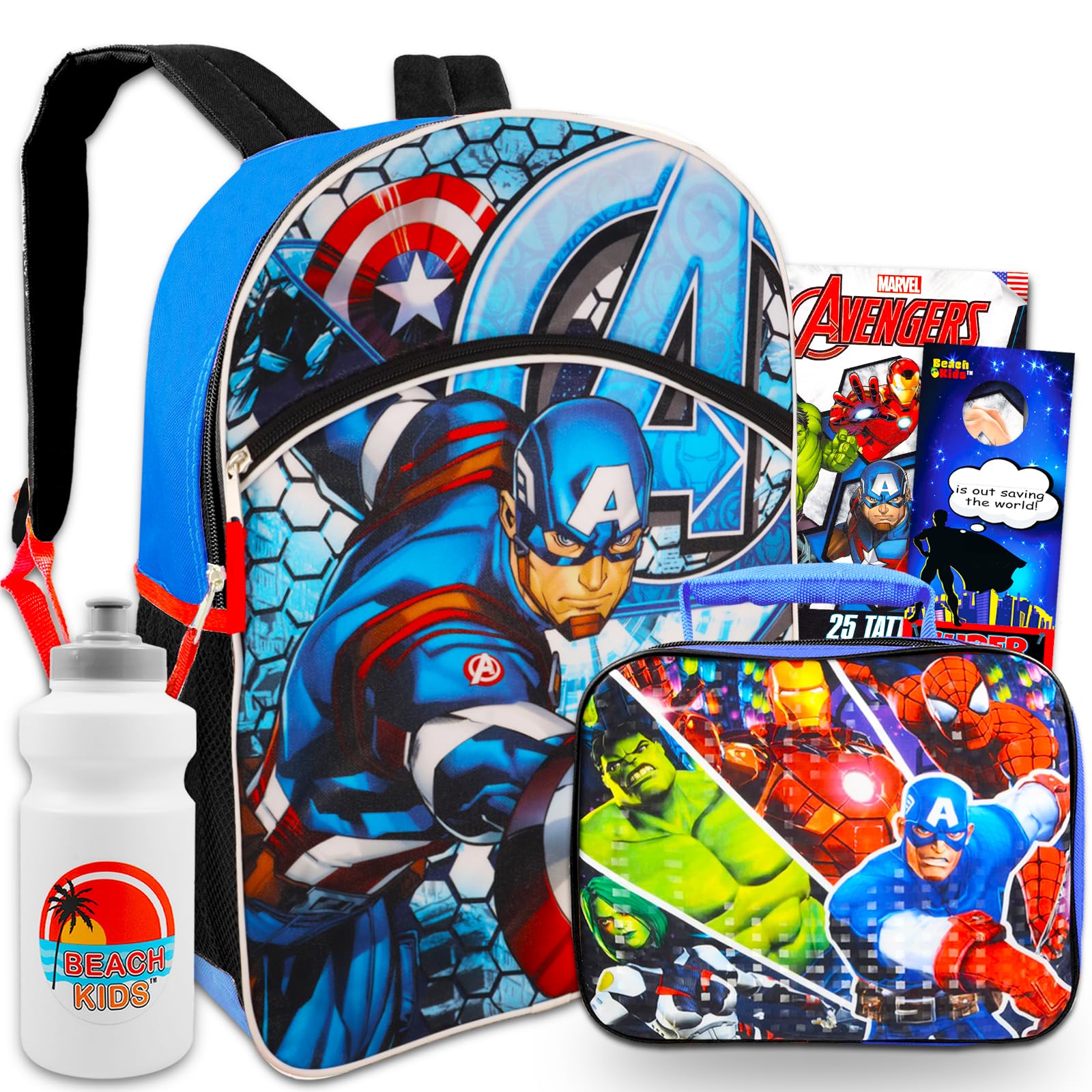 Amazon.com | Marvel Captain America Backpack & Lunchbox For Boys ...