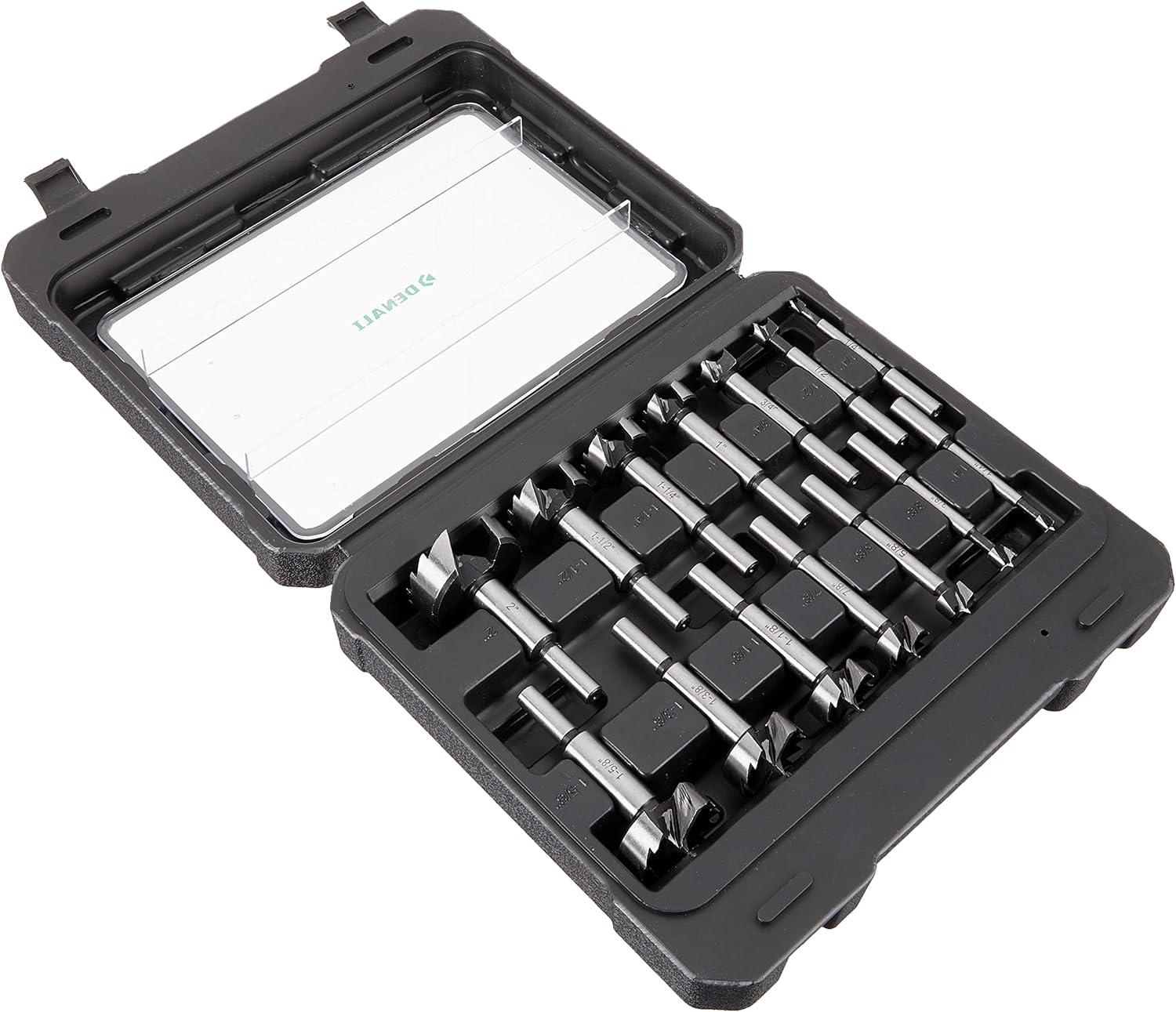 Amazon Brand - Denali 14-Piece Forstner Bit Set with Carry Case ...