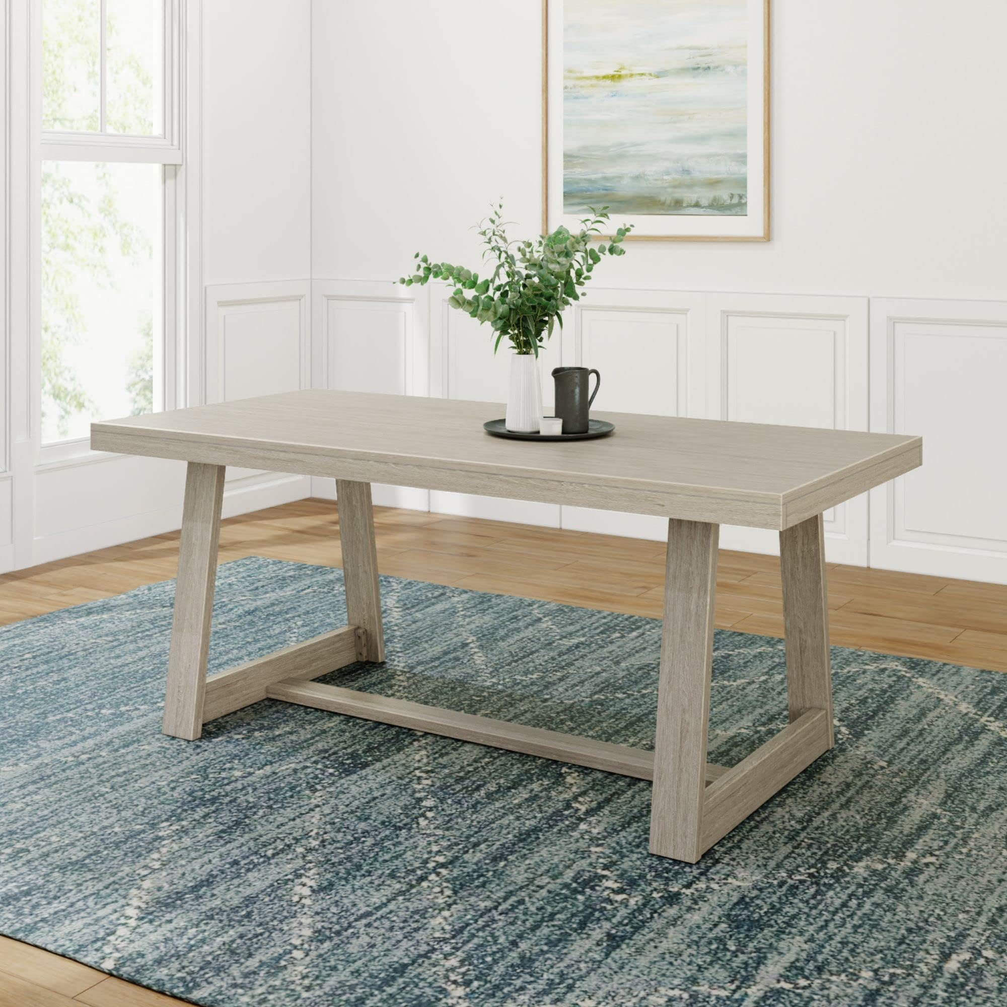 Amazon.com - Martin Svensson Home Napa Solid Wood Black Trestle ...