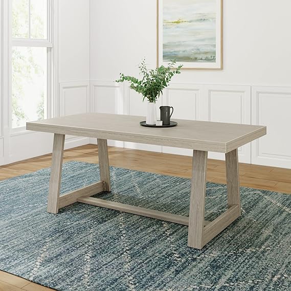 Amazon.com - Plank+Beam 72 Inch Farmhouse Dining Table, Solid Wood ...