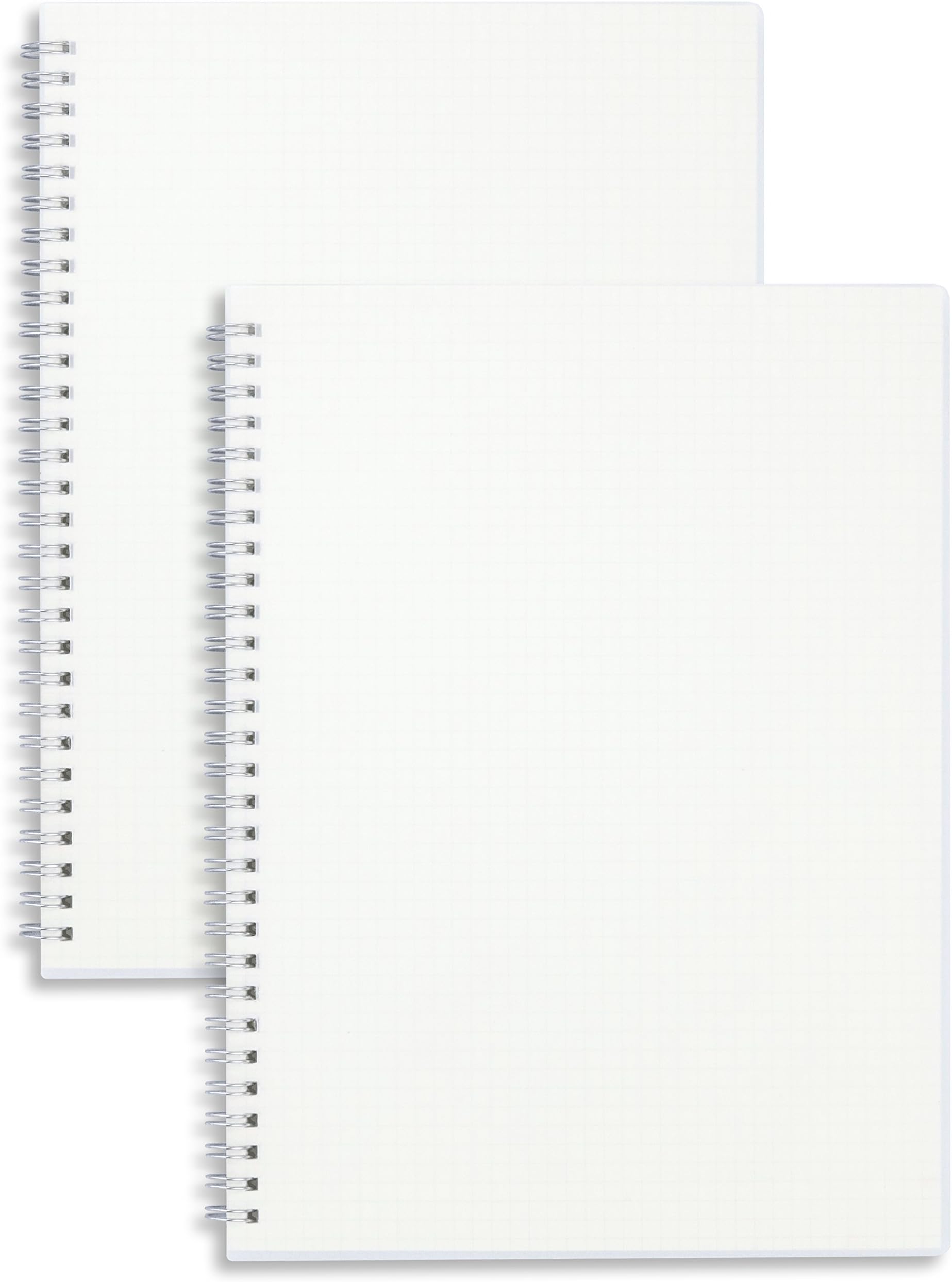 Miliko Transparent Hardcover B5 Square Grid Wirebound/Spiral Notebook ...