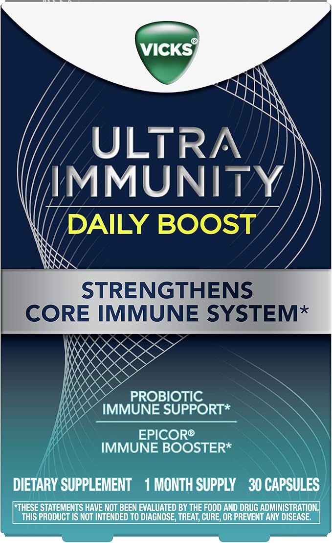 Amazon.com: Vicks, Ultra Immunity Daily Boost, Probiotic Immune Support ...