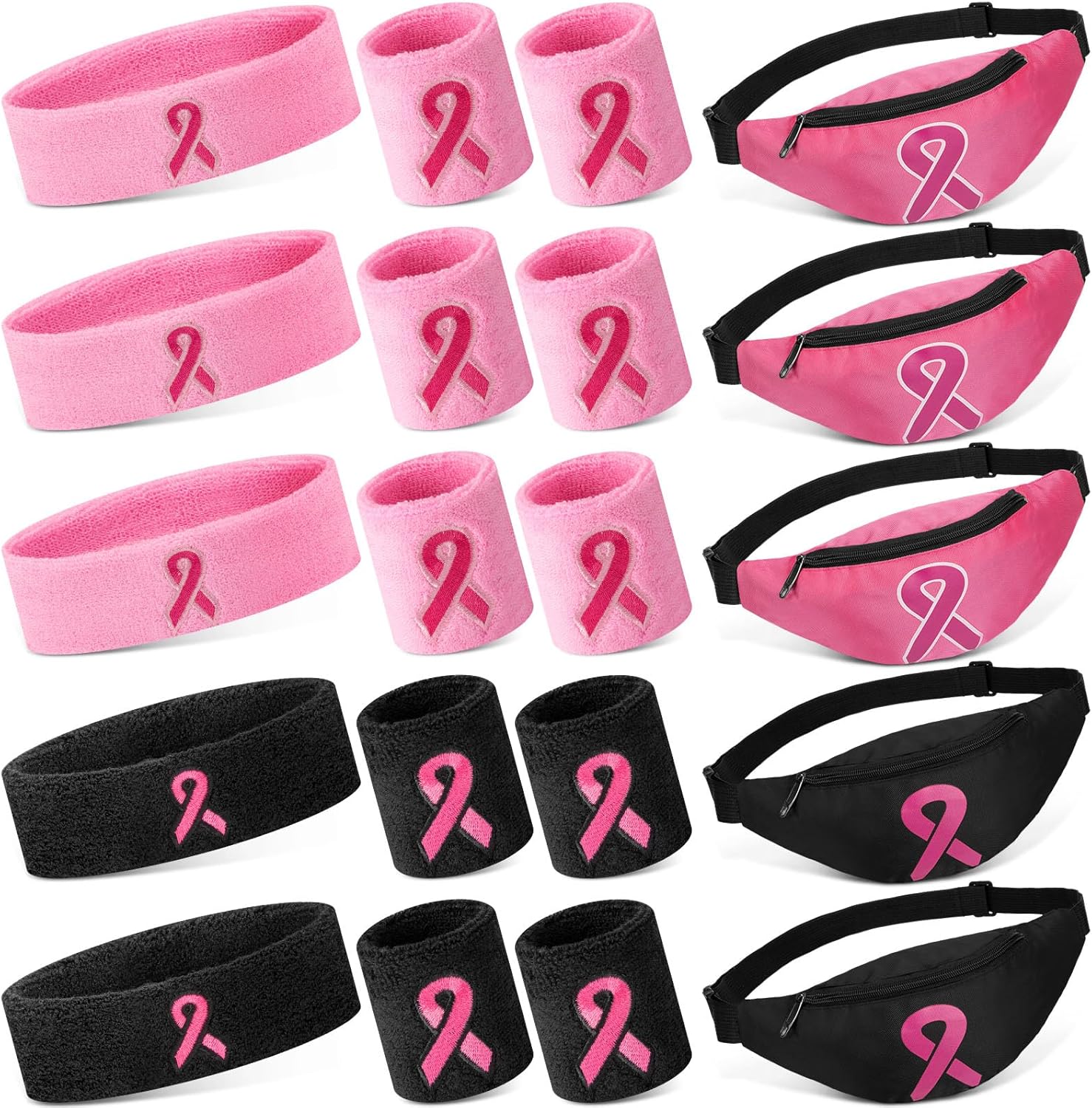Amazon.com: Jenaai 20 Pcs Breast Cancer Awareness Accessories Including ...