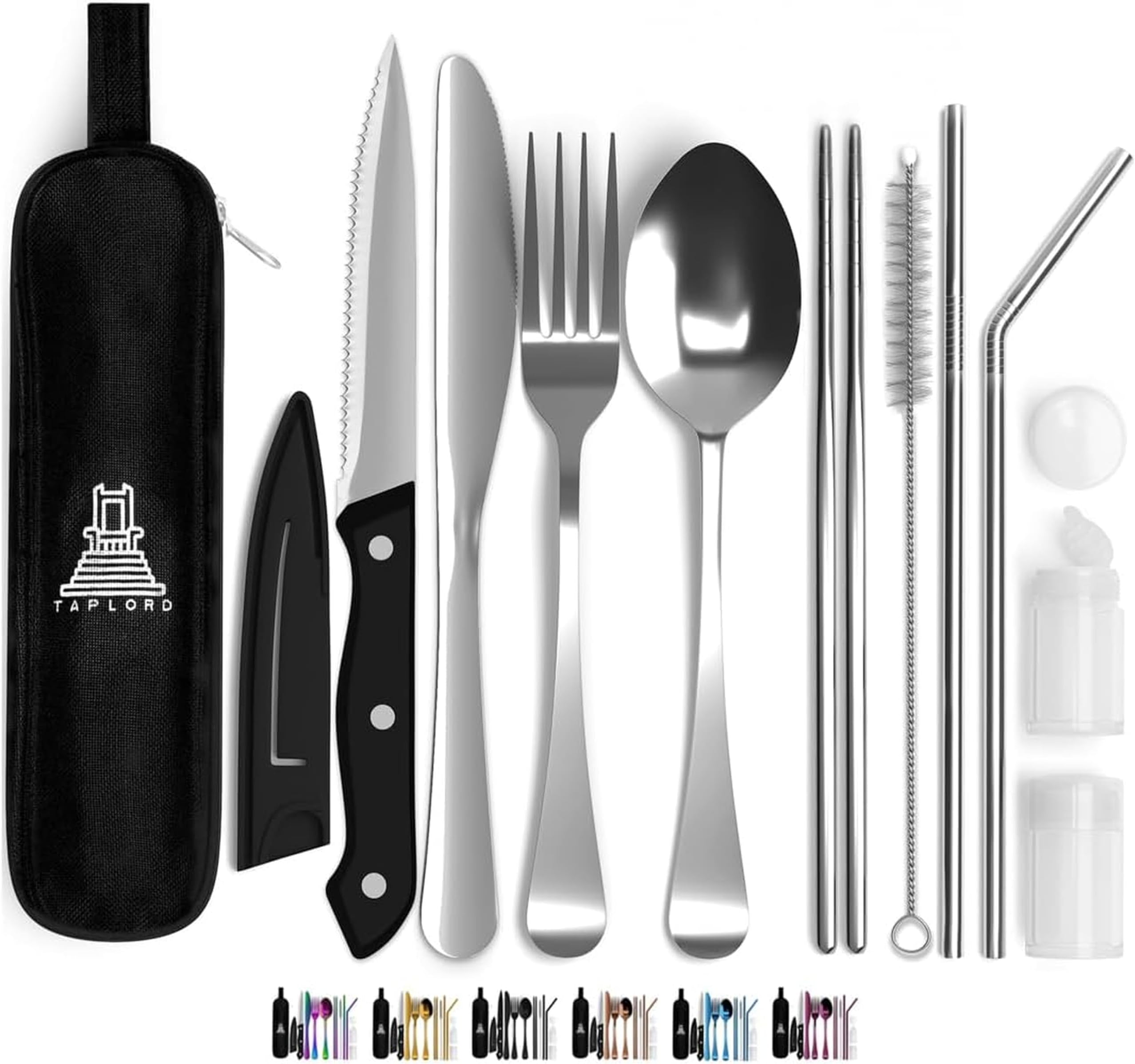 Amazon.com : Camping Silverware Kit Cutlery Organizer Utensil Picnic ...