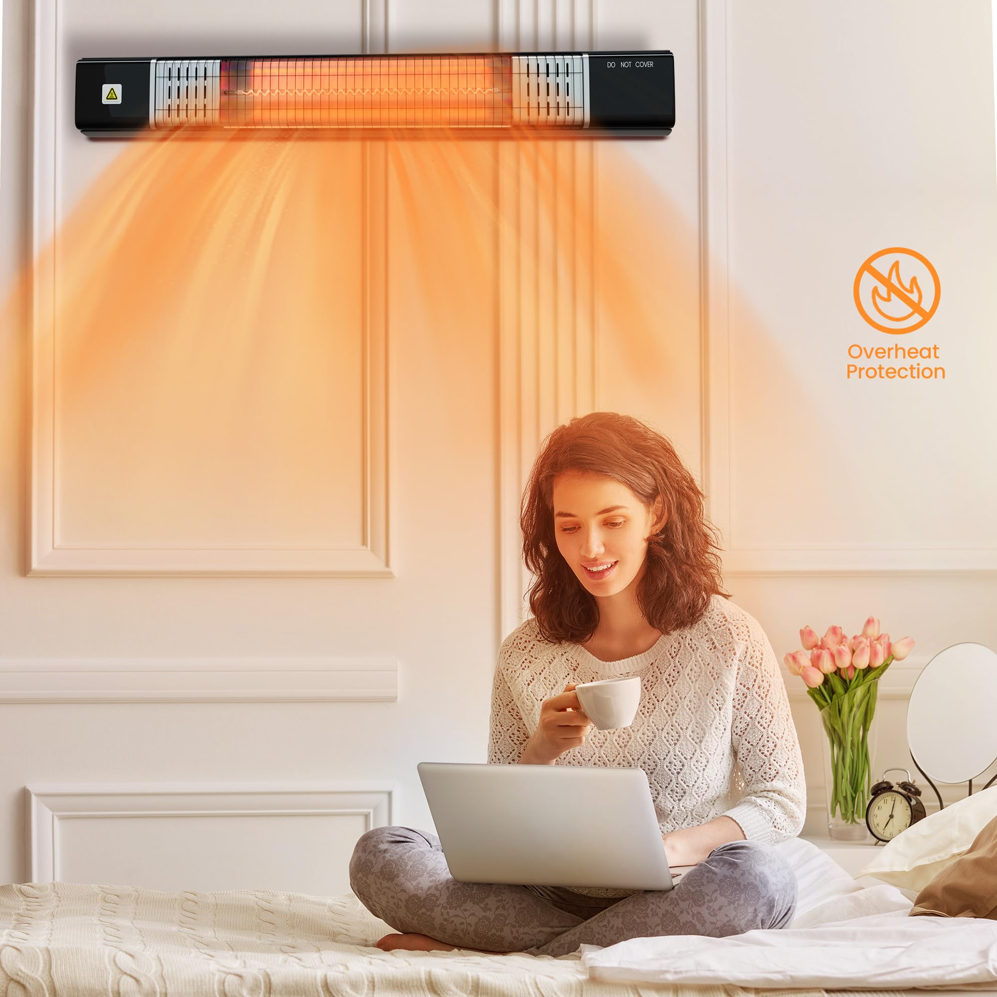 Snapklik.com : AKIRES Wall-Mounted Electric Infrared Patio Heater For ...