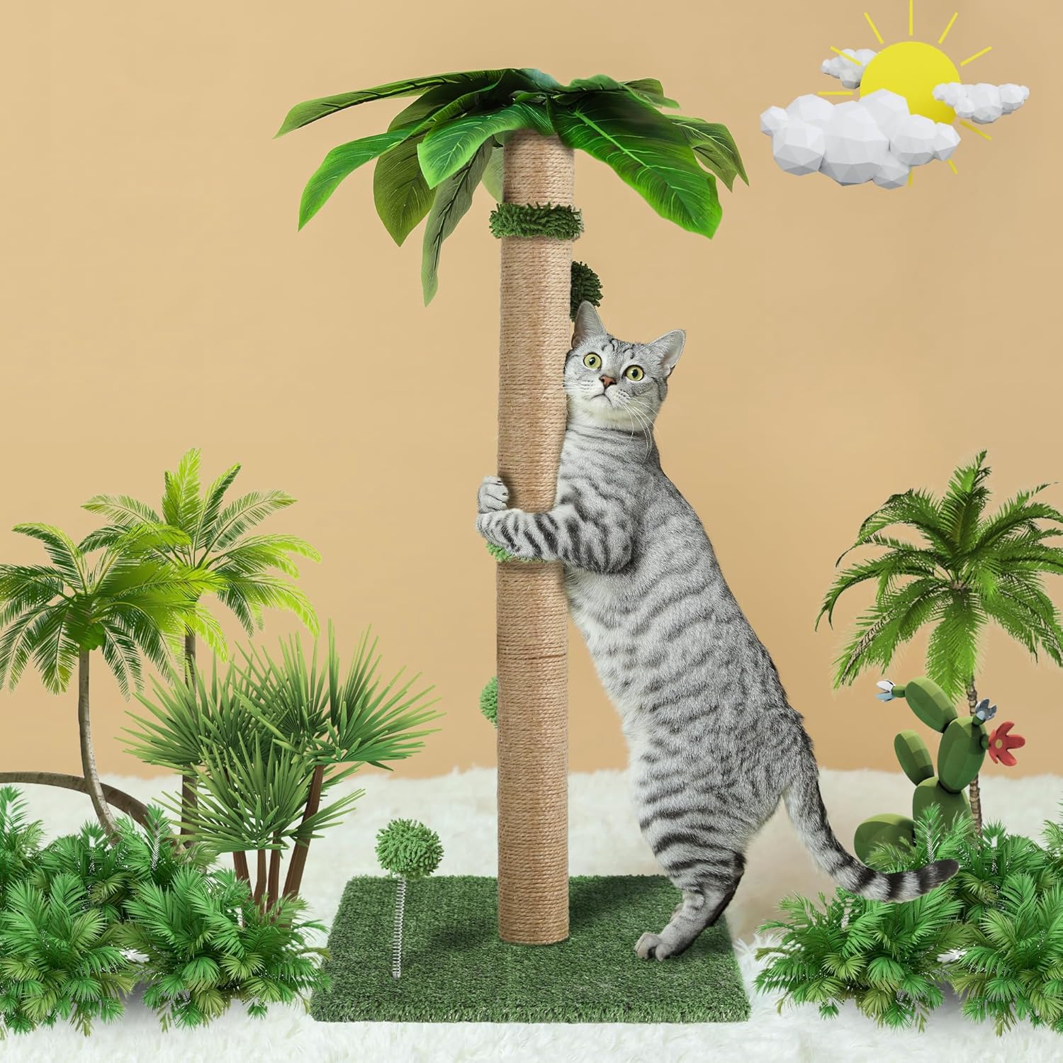 Amazon.com : Cat Scratching Post, 34'' Tall Scratching Post for Indoor ...