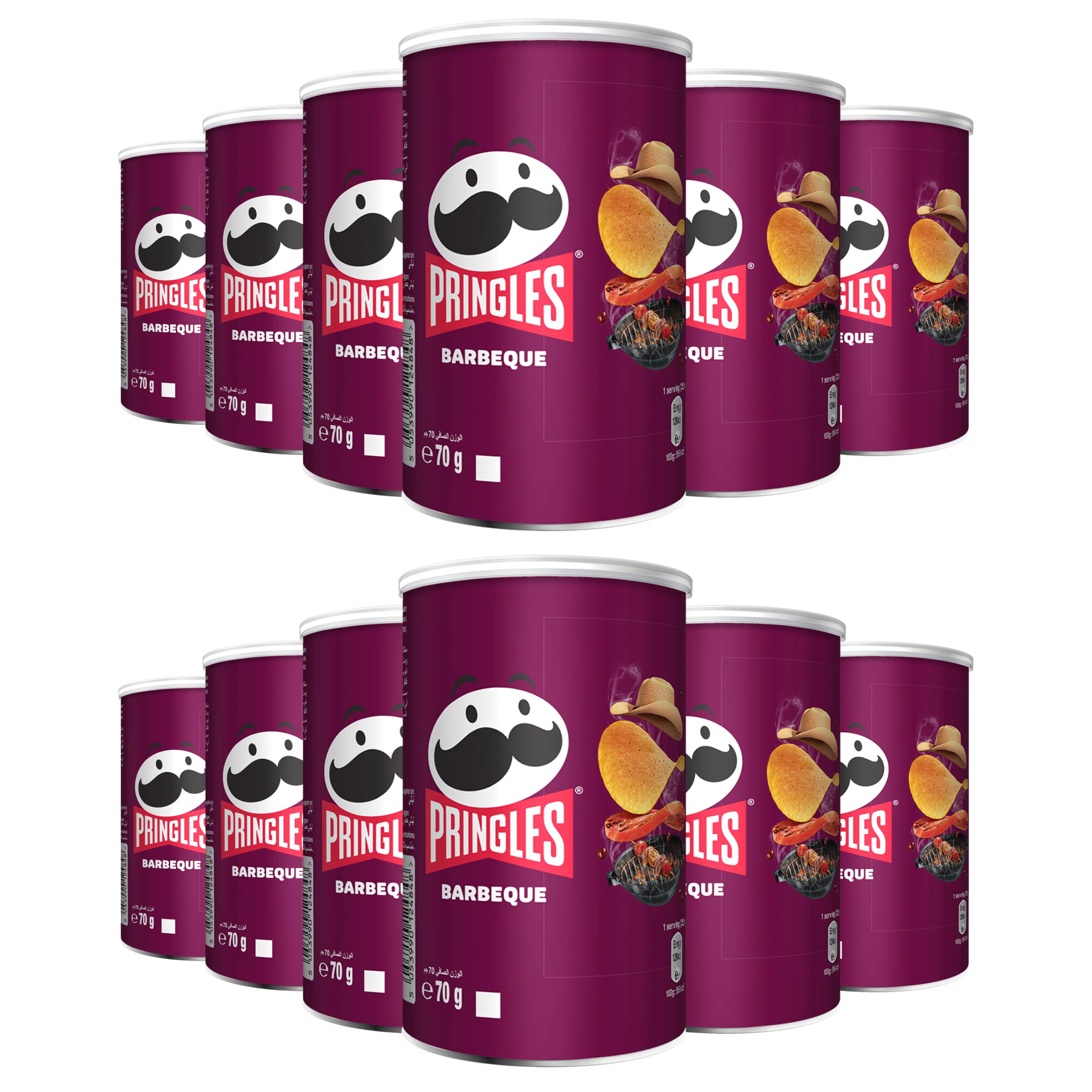 Buy Pringles Barbeque Flavour - Potato Chips - 70 g pack of 12 - Cri ...