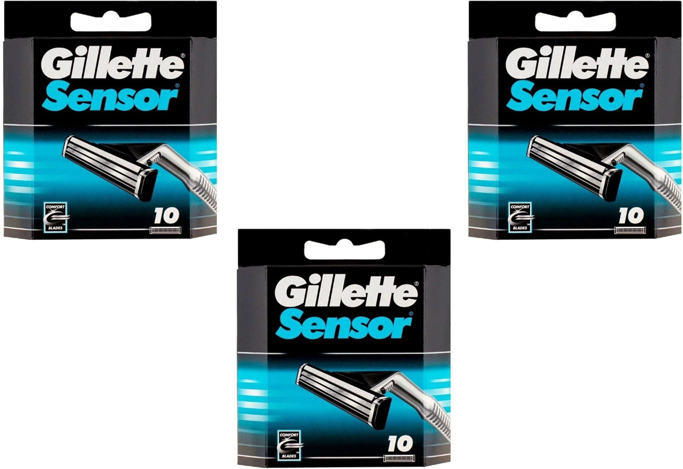 Amazon.com: Gillette Sensor Excel Men's Razor Blade Refills, 10 Count ...