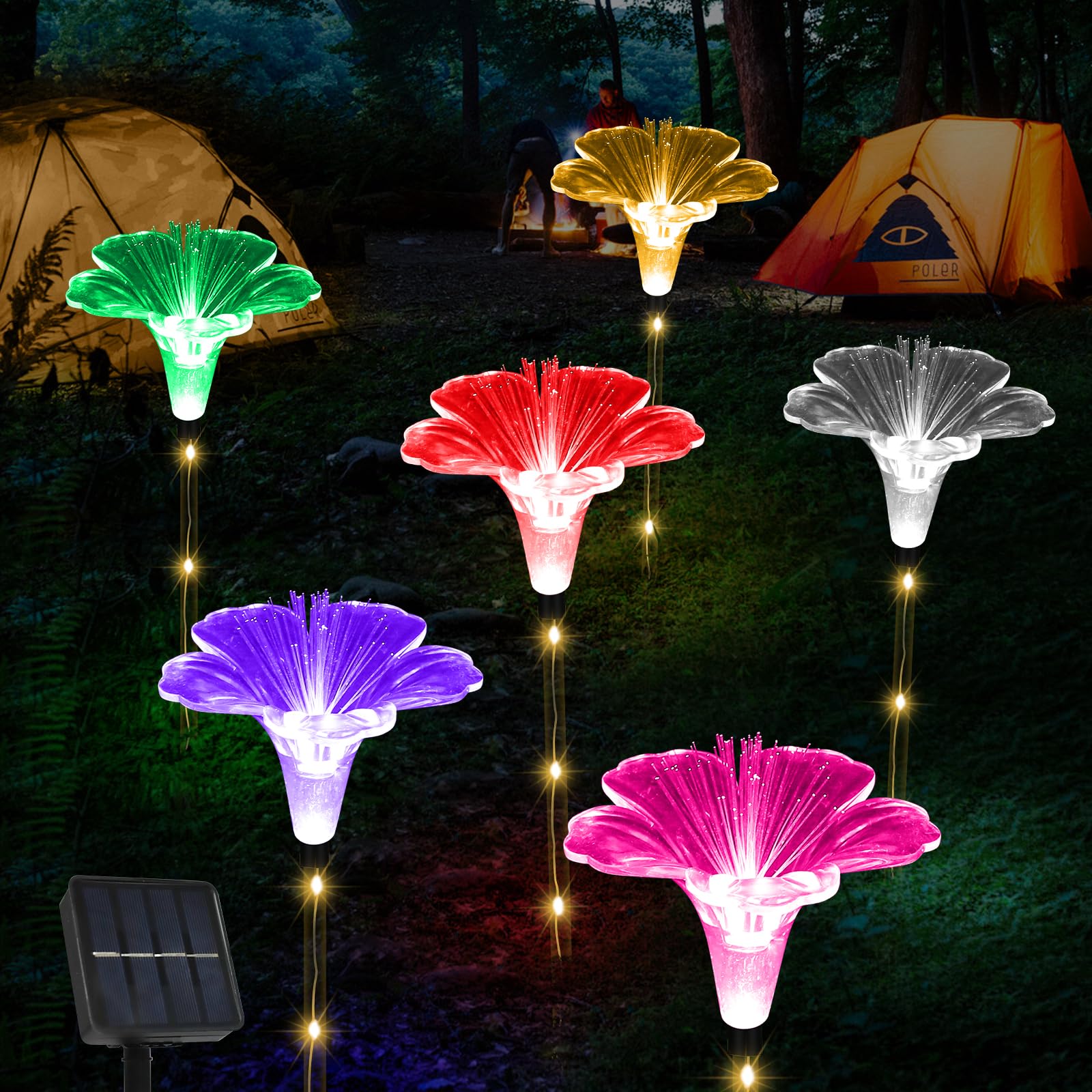 Lily Solar Garden Light Flower Solar Light | Deep Pink Water Lily