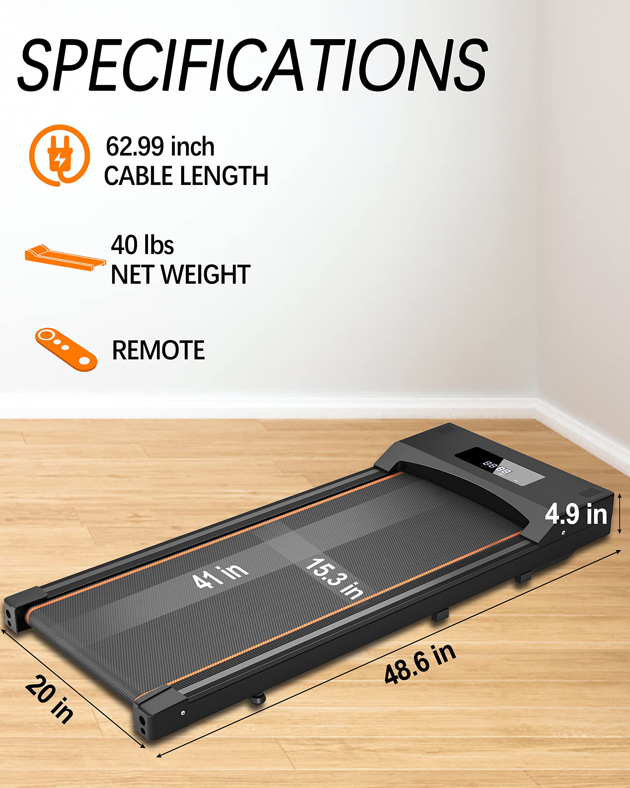 Snapklik.com : Under Desk Treadmill Walking Pad 2 In 1 Walkstation ...