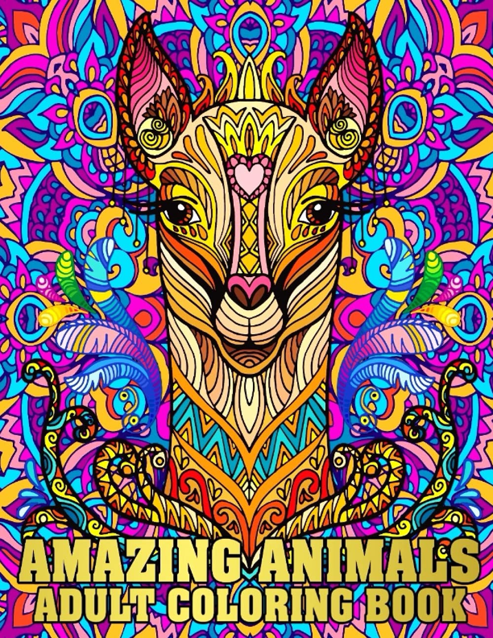 Buy Amazing Animals Adult Coloring Book: An Adult Coloring Book Featuring Fun and Relaxing ...