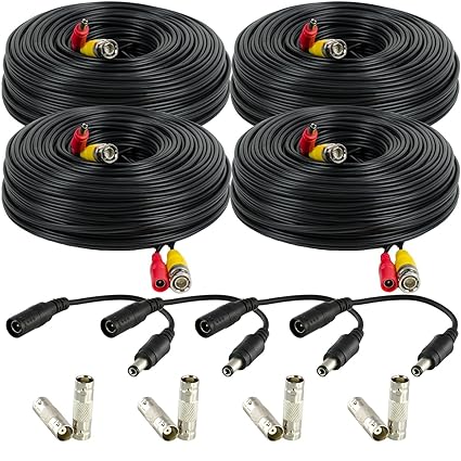 Amazon.com : Amcrest 4-Pack 150 Feet Pre-Made All-in-One Siamese BNC ...